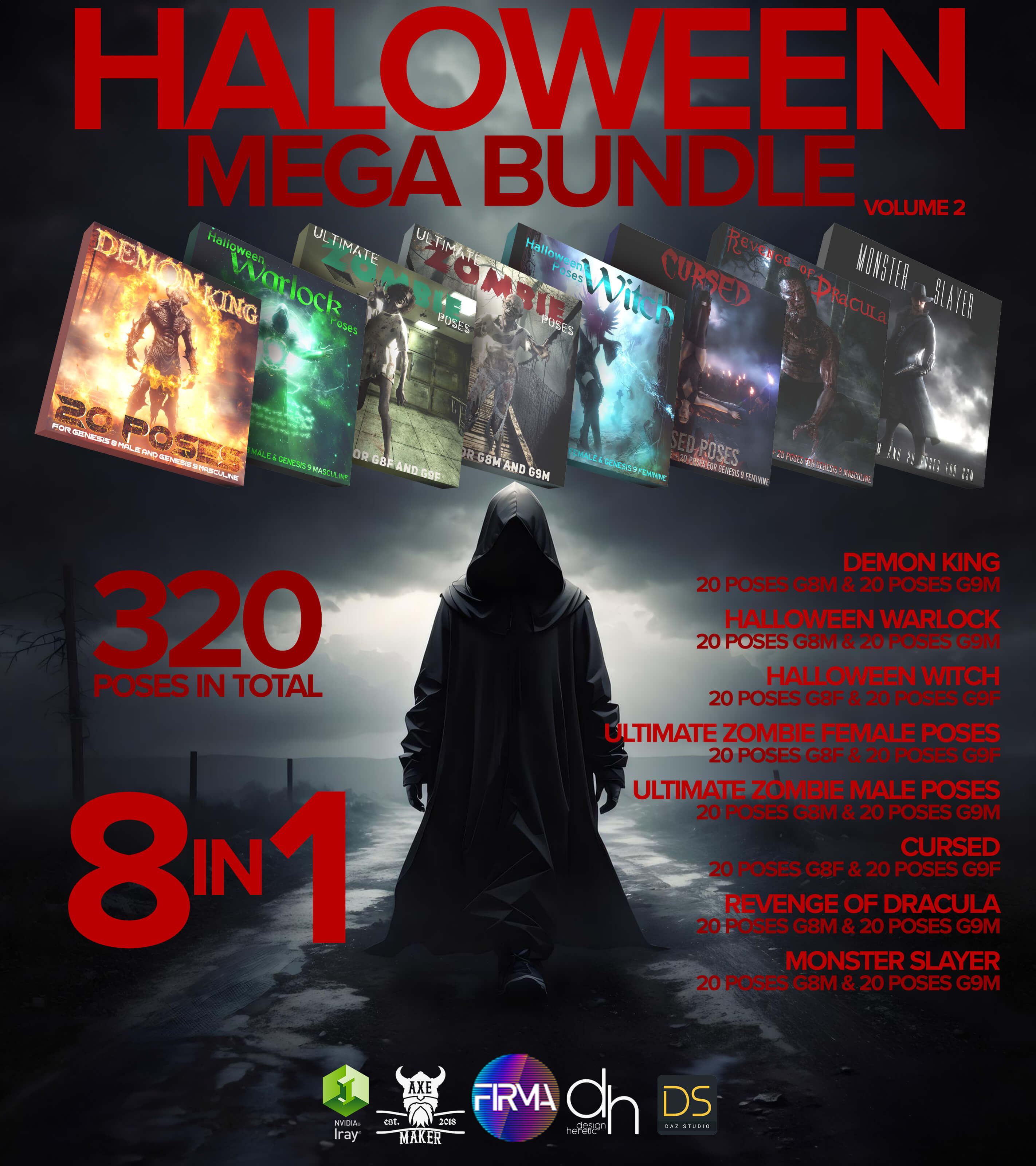 Halloween Mega Bundle 2 - Daz Content by Axe Maker