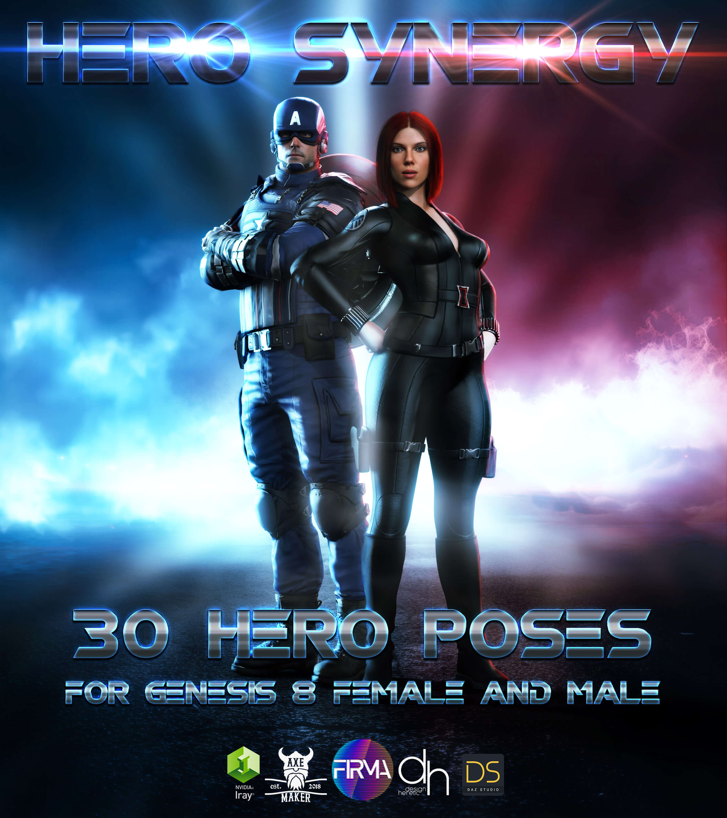 Hero Synergy - Pose Pack Daz Content by Axe Maker