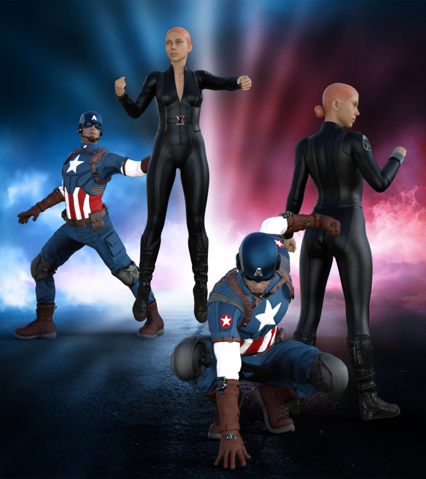 Hero Synergy - Pose Pack Daz Content by Axe Maker