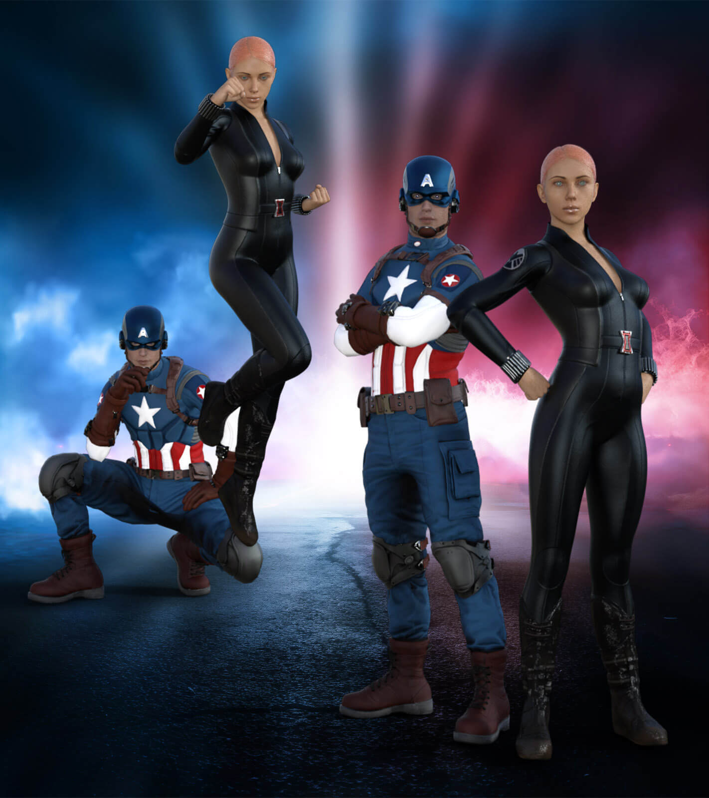 Hero Synergy - Pose Pack Daz Content by Axe Maker