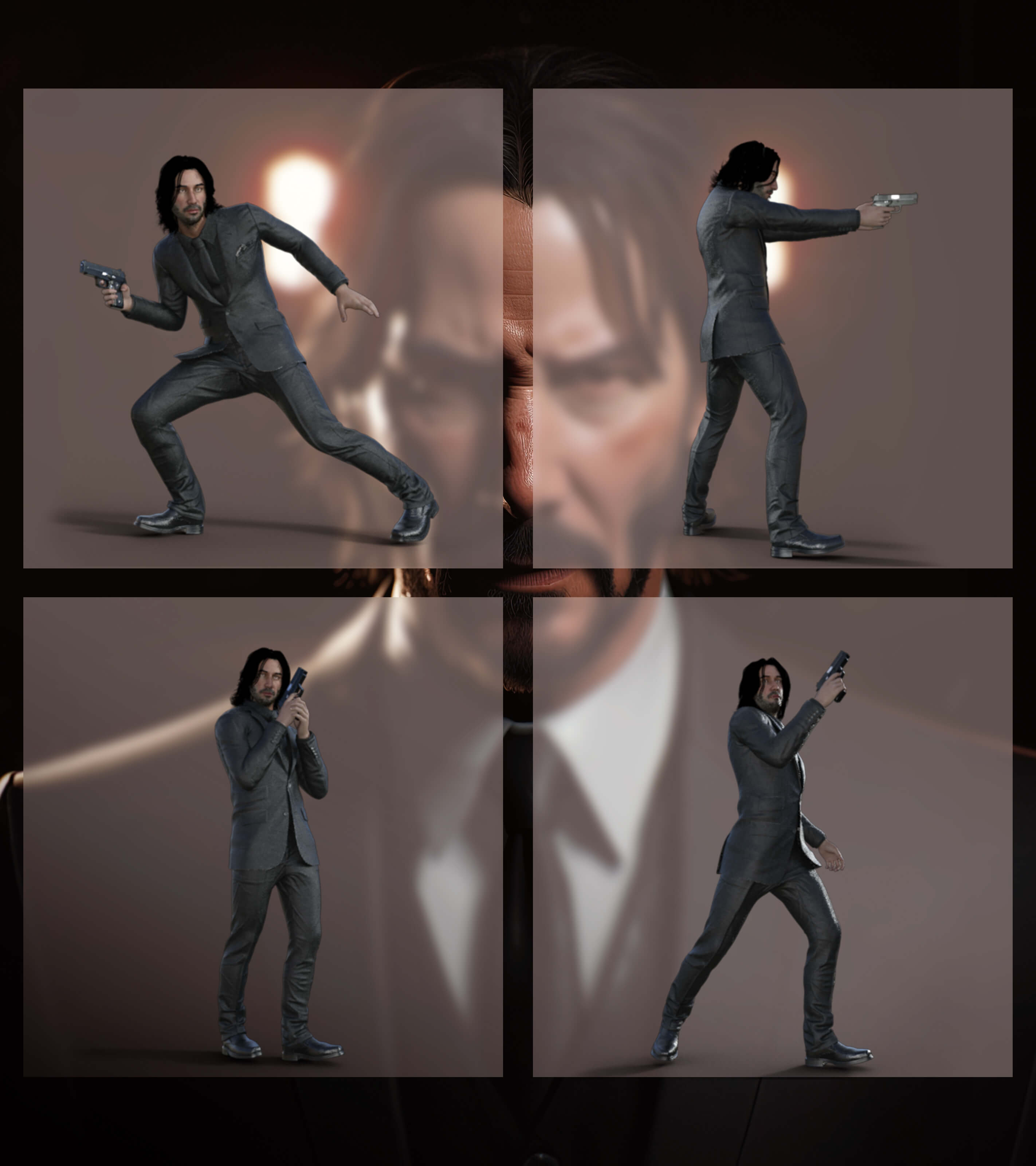John Wick - Pose Pack Daz Content by Axe Maker