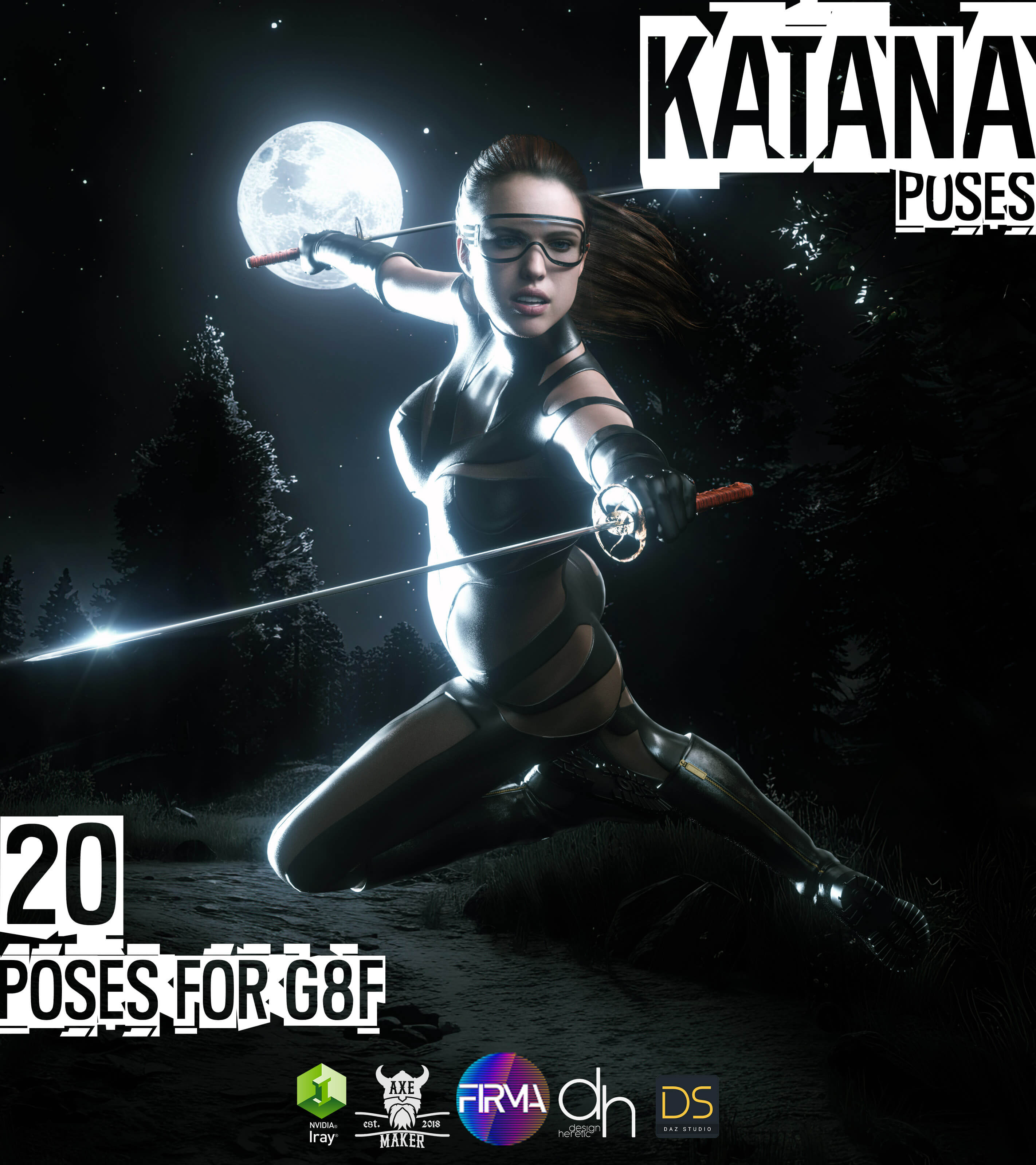Katana Poses - Pose Pack Daz Content by Axe Maker