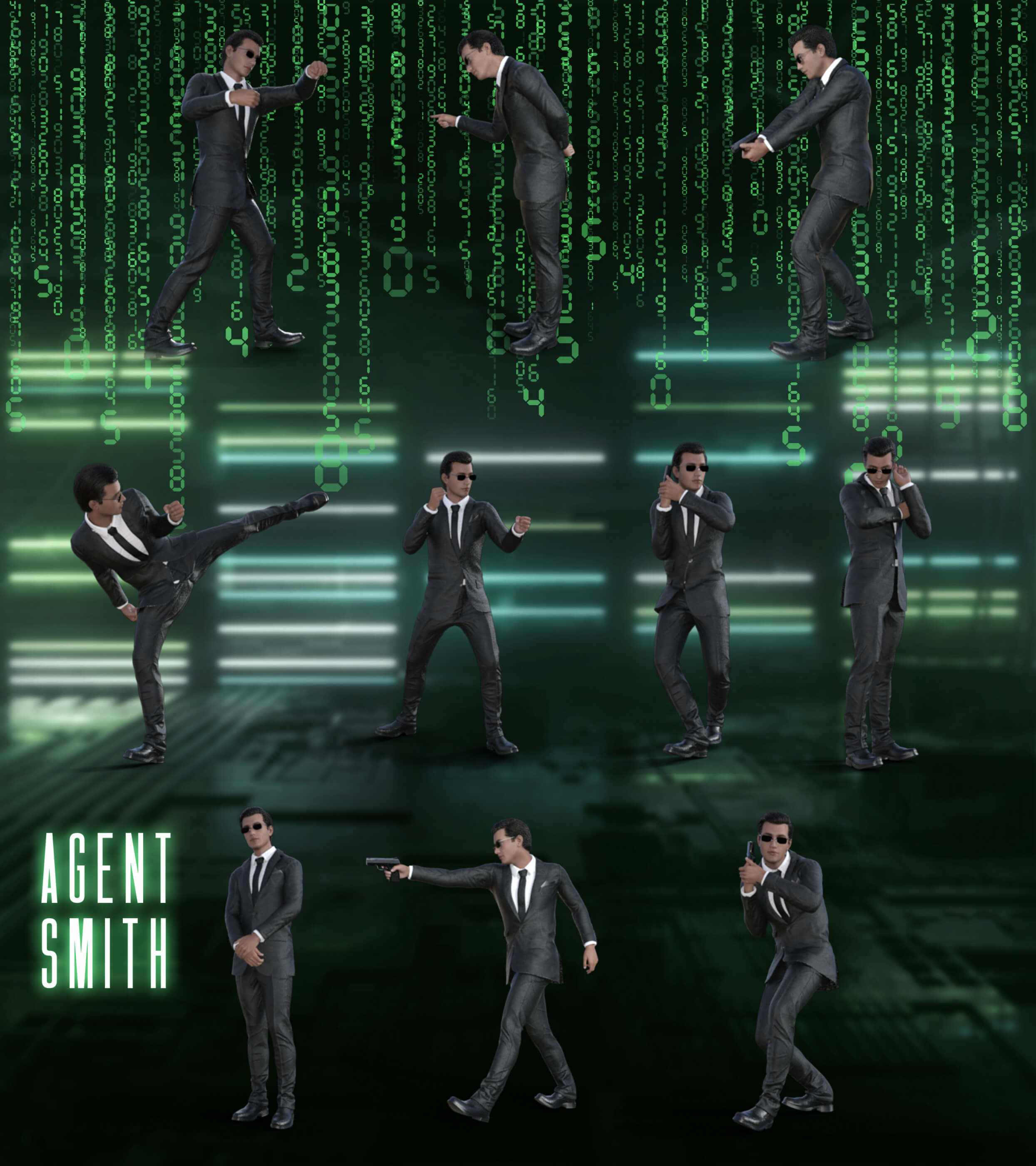 Matrix Cinematic Pose Pack - Daz Content by Axe Maker