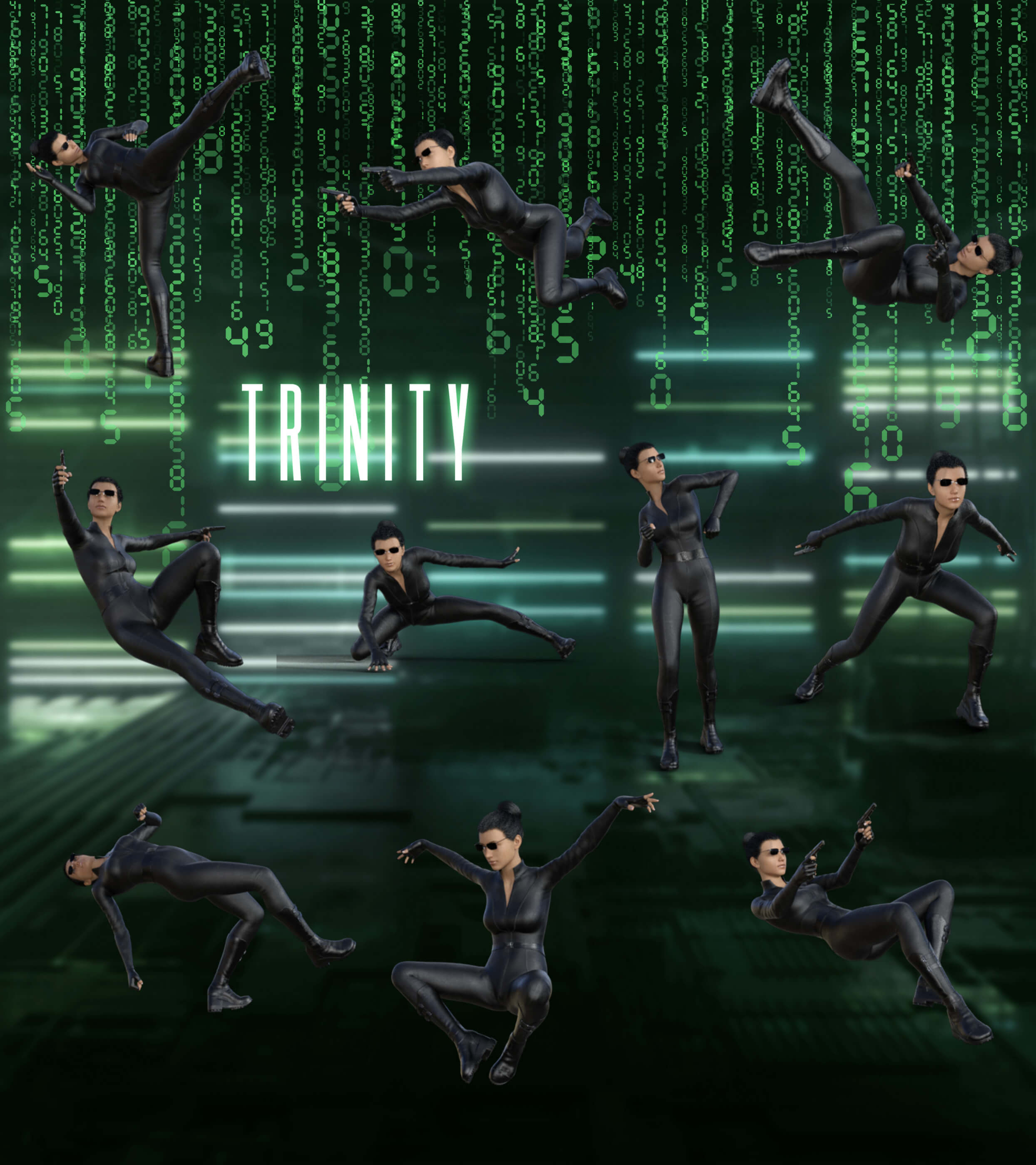 Matrix Cinematic Pose Pack - Daz Content by Axe Maker