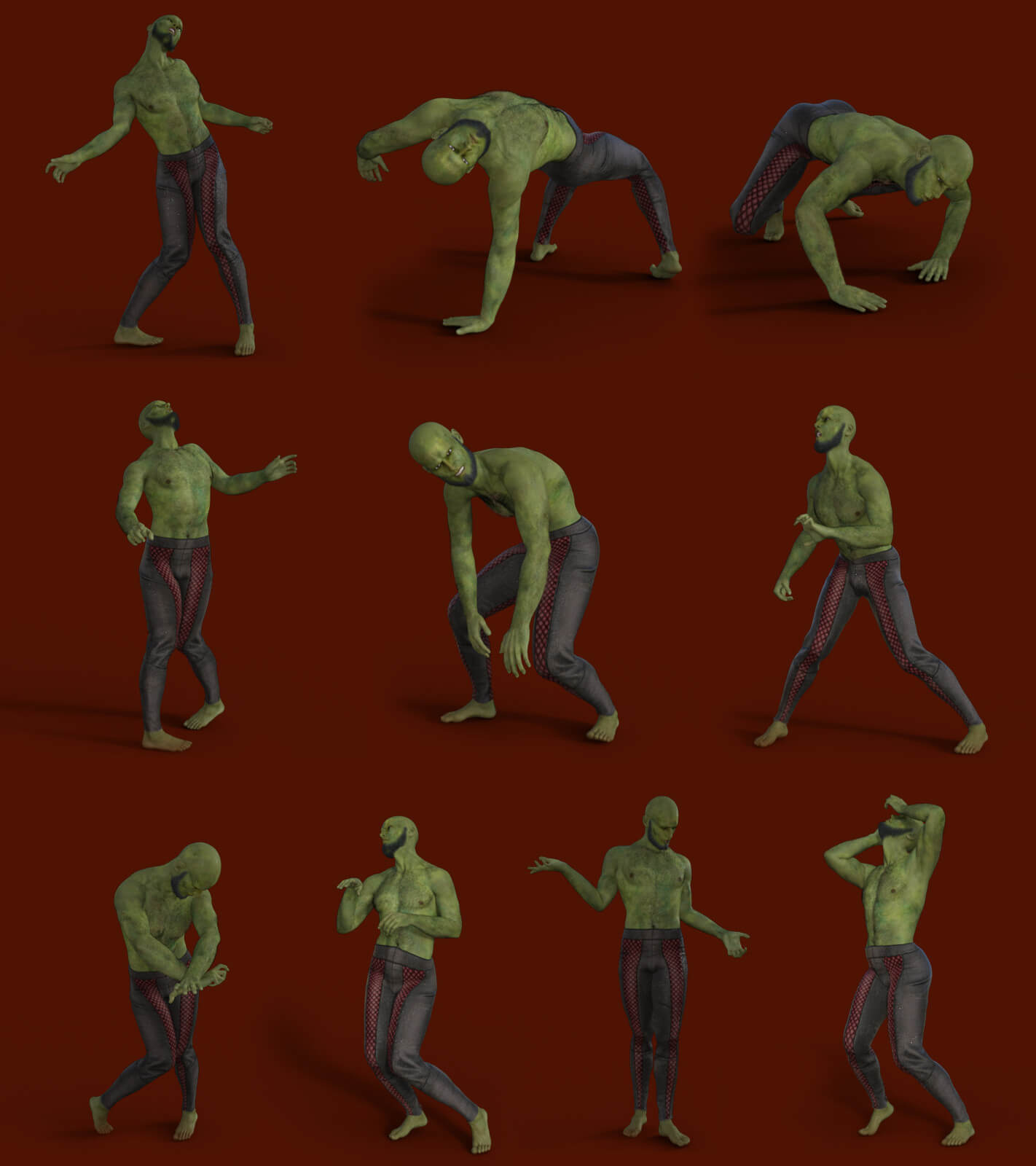 Monster Mash Poses for Michael 8 - Daz Content by Axe Maker