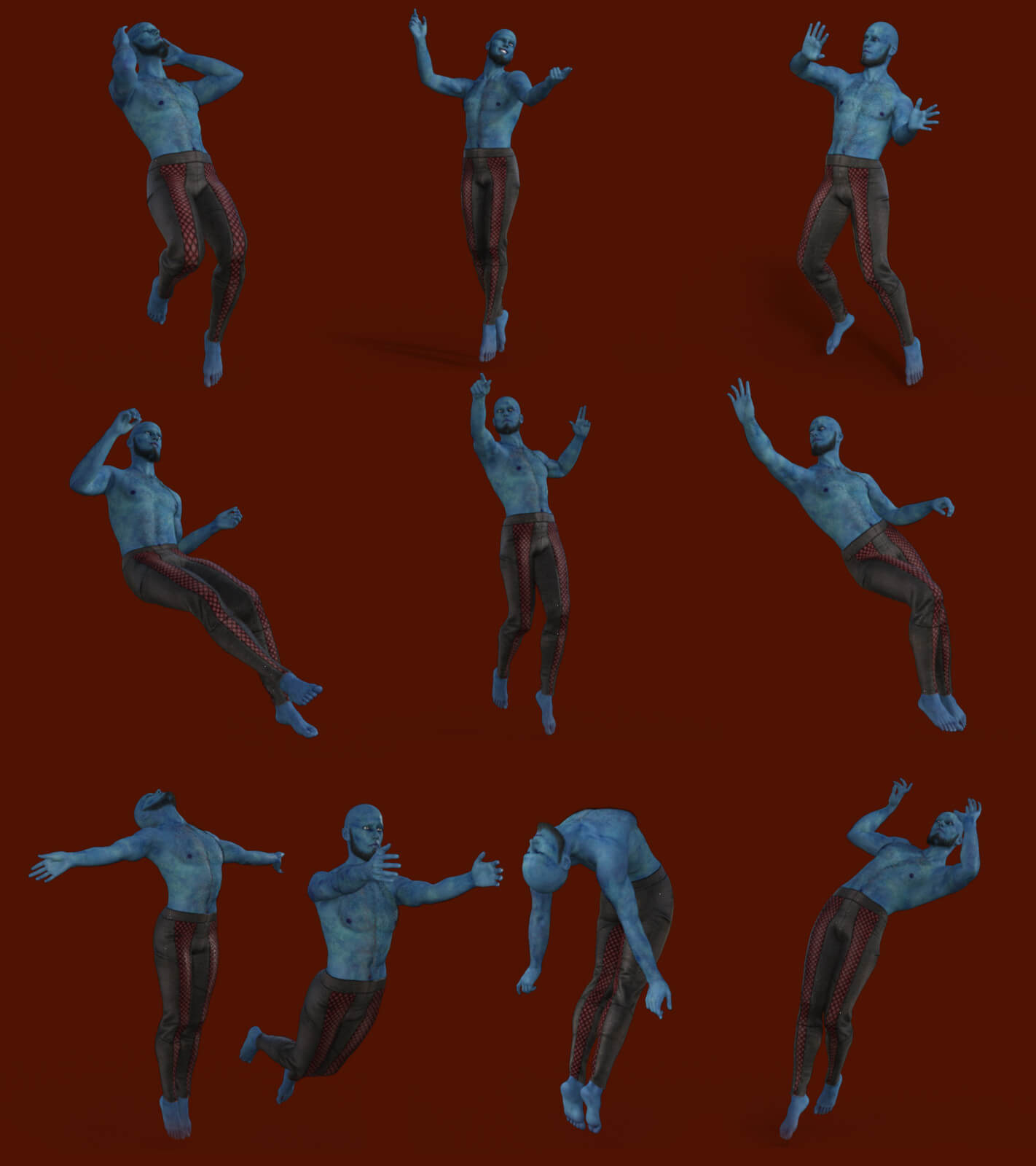 Monster Mash Poses for Michael 8 - Daz Content by Axe Maker