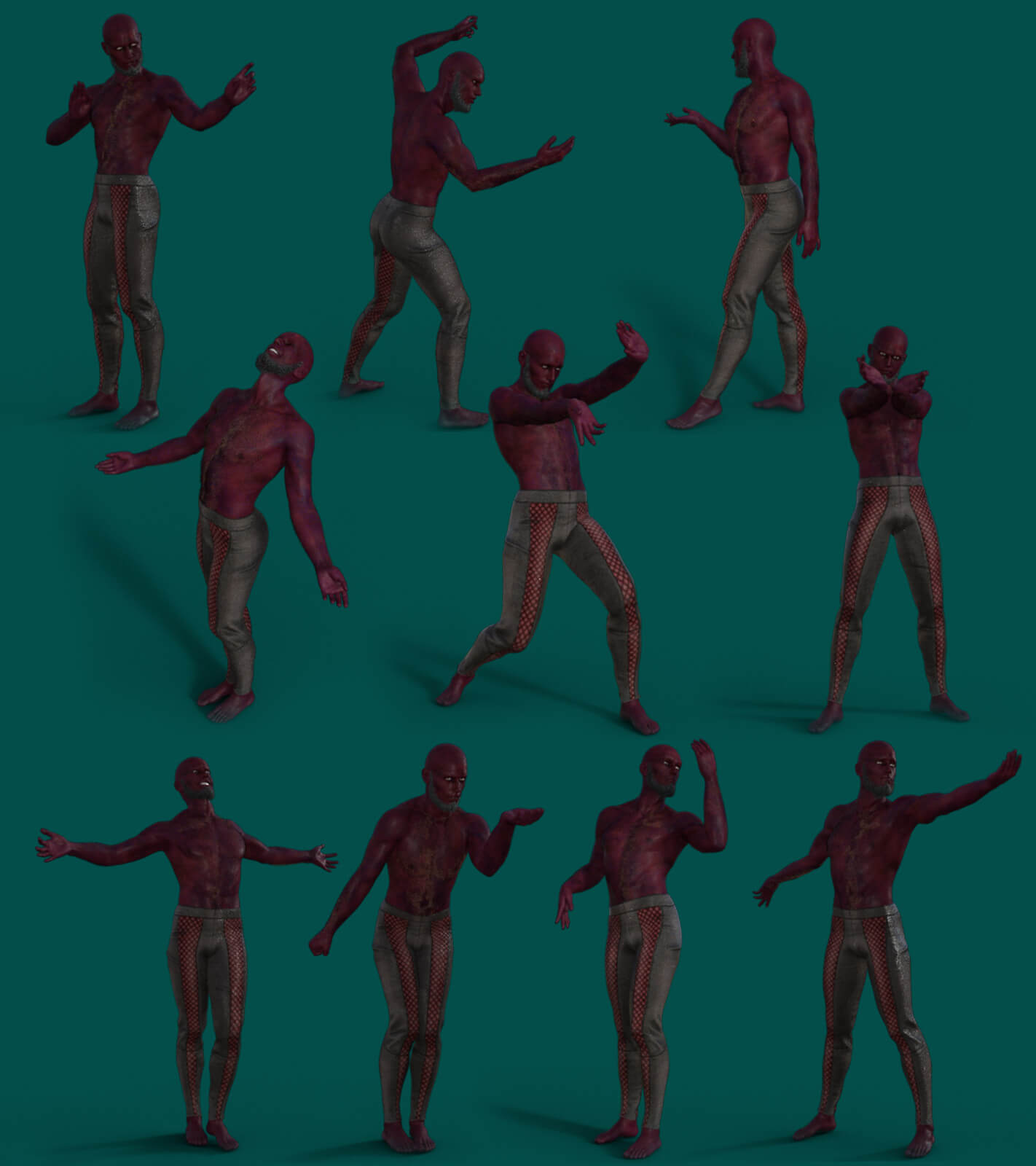 Monster Mash Poses for Michael 8 - Daz Content by Axe Maker