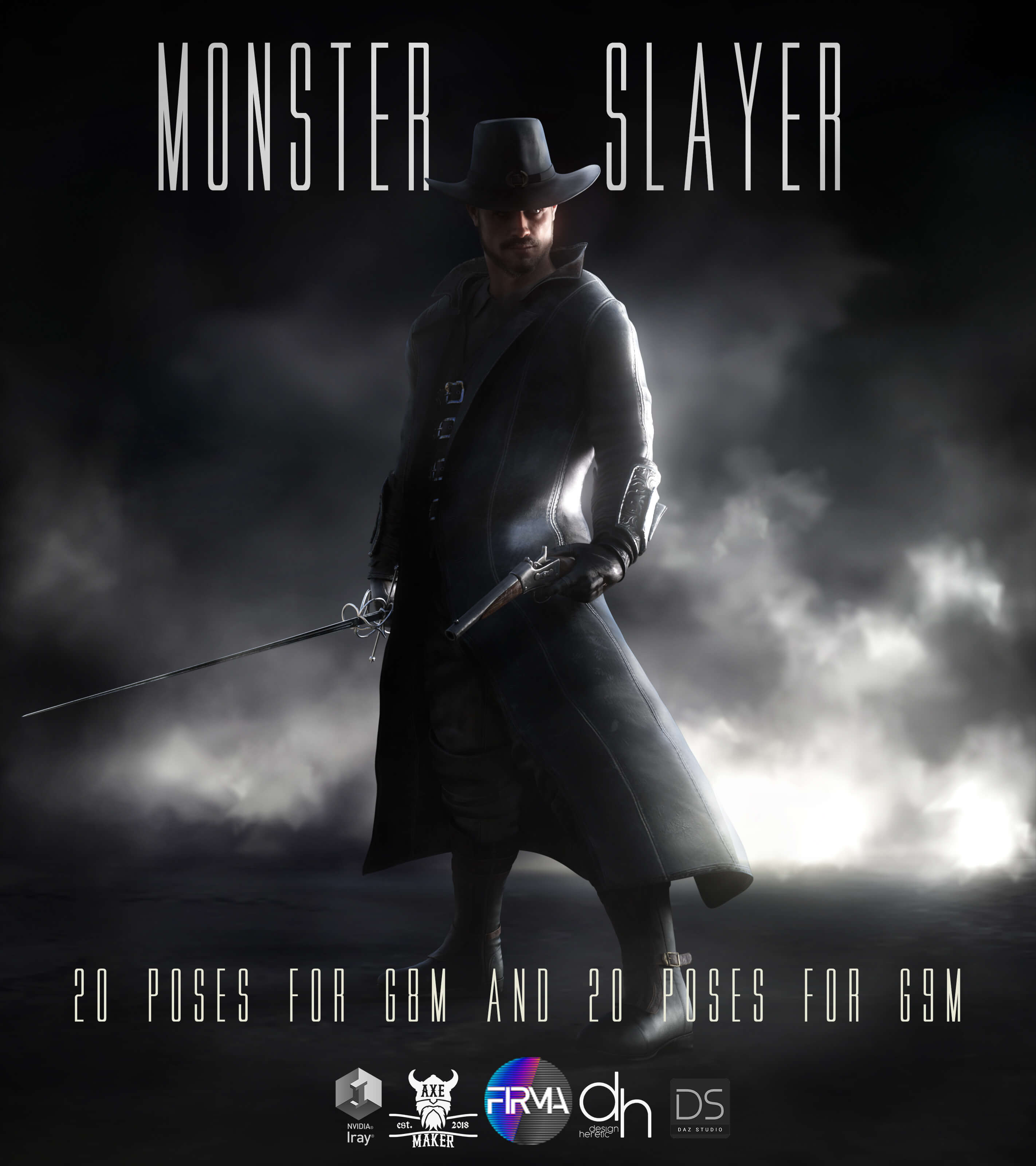 Monster Slayer - Pose Pack Daz Content by Axe Maker