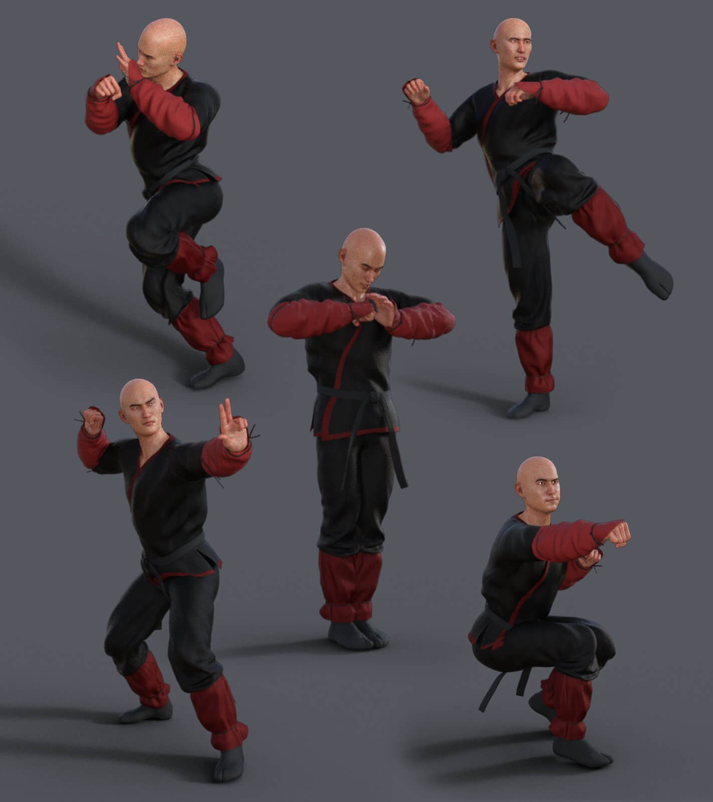 Ninja Poses For Lee 8 - Daz Content by Axe Maker