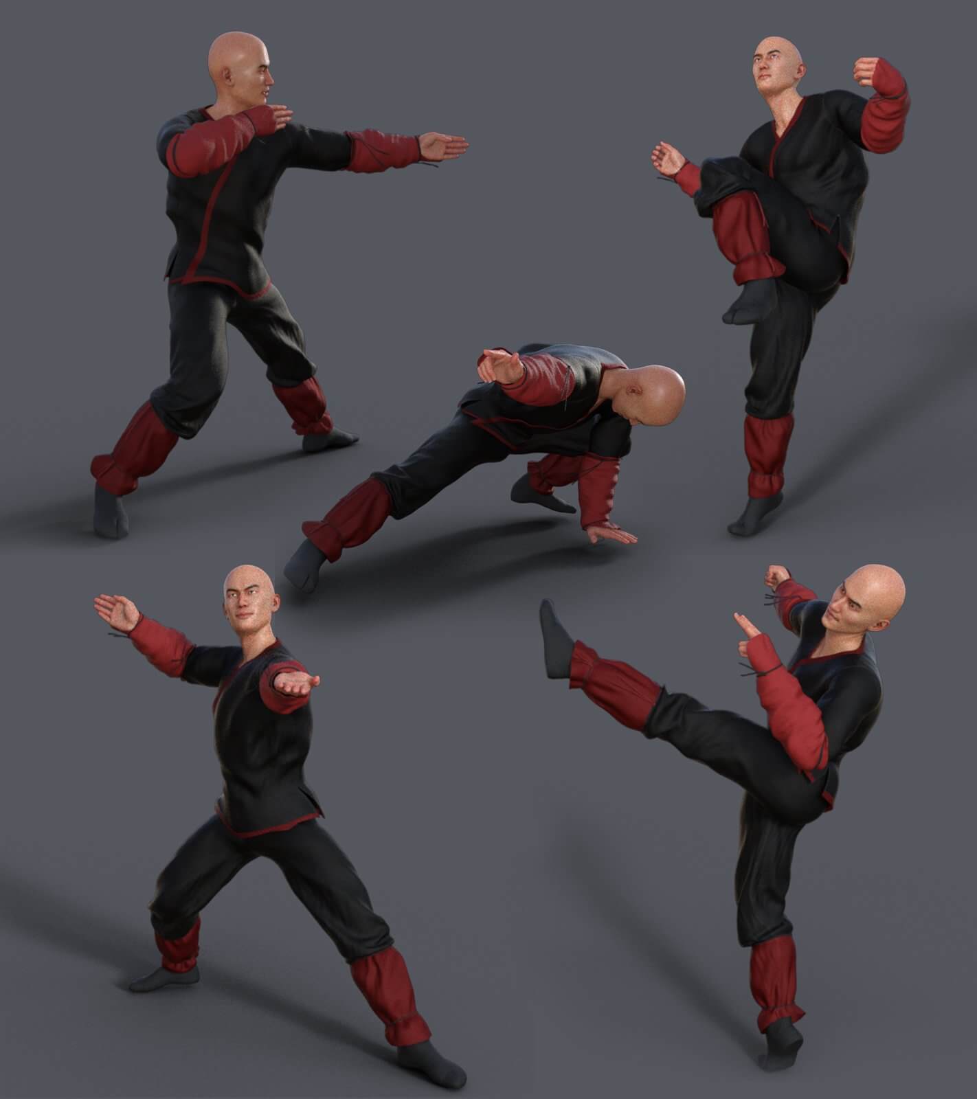 Ninja Poses For Lee 8 - Daz Content by Axe Maker