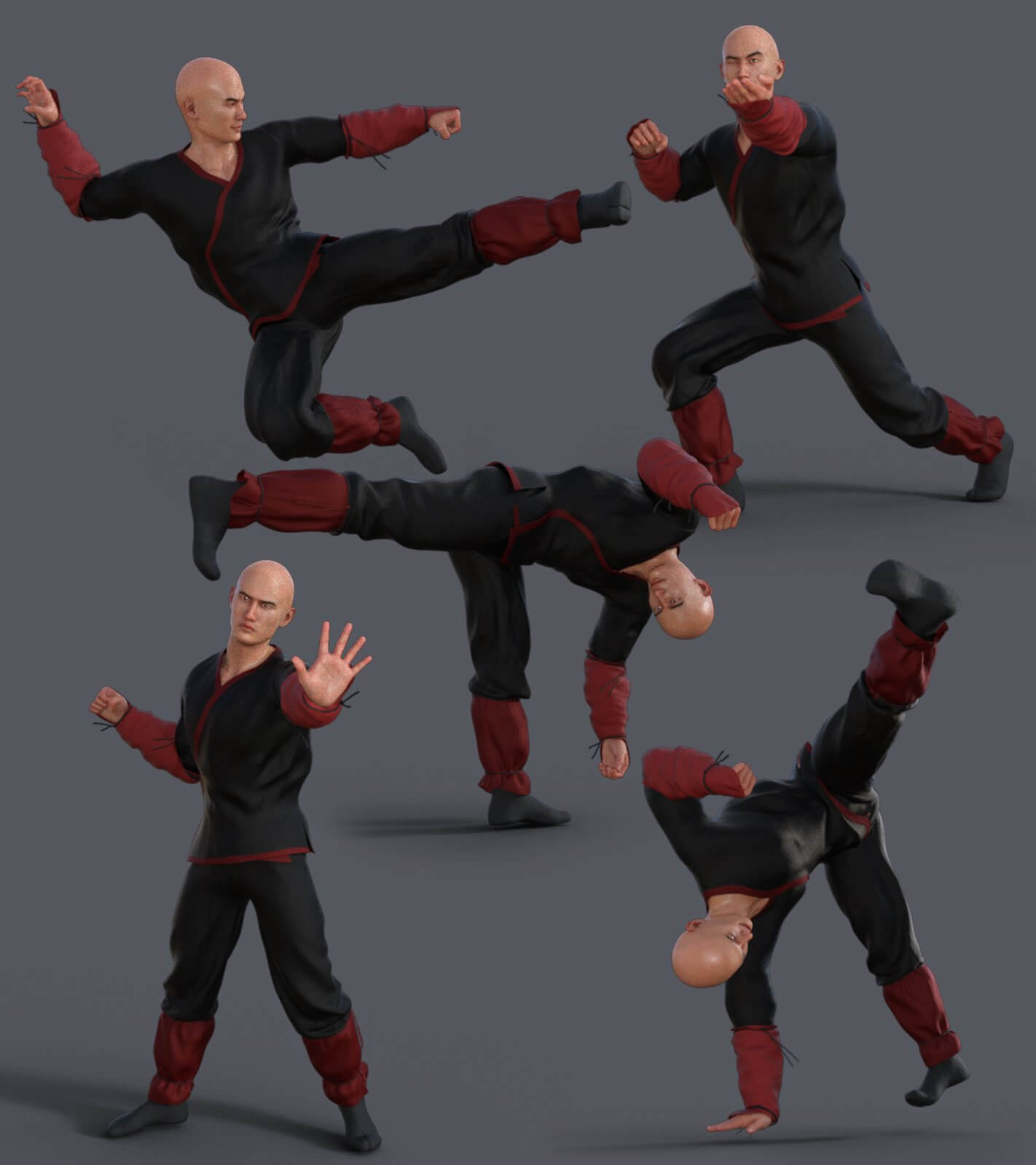 Ninja Poses For Lee 8 - Daz Content by Axe Maker
