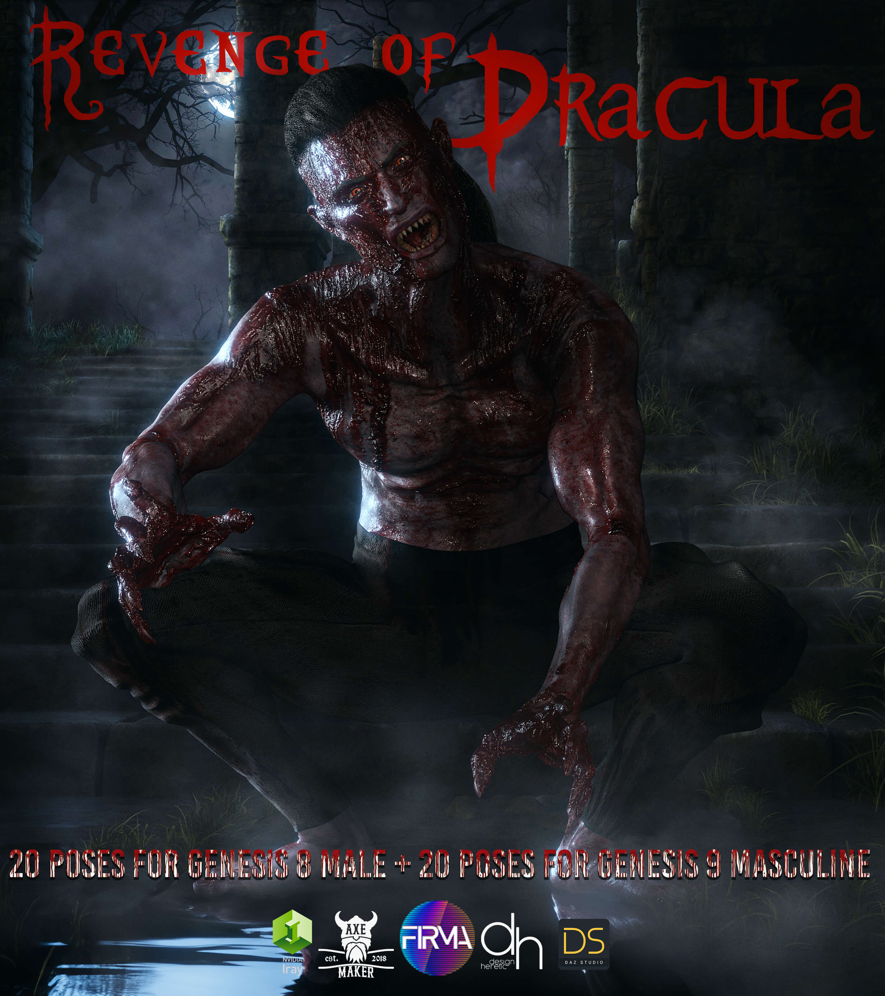 Revenge of Dracula - Pose Pack Daz Content by Axe Maker