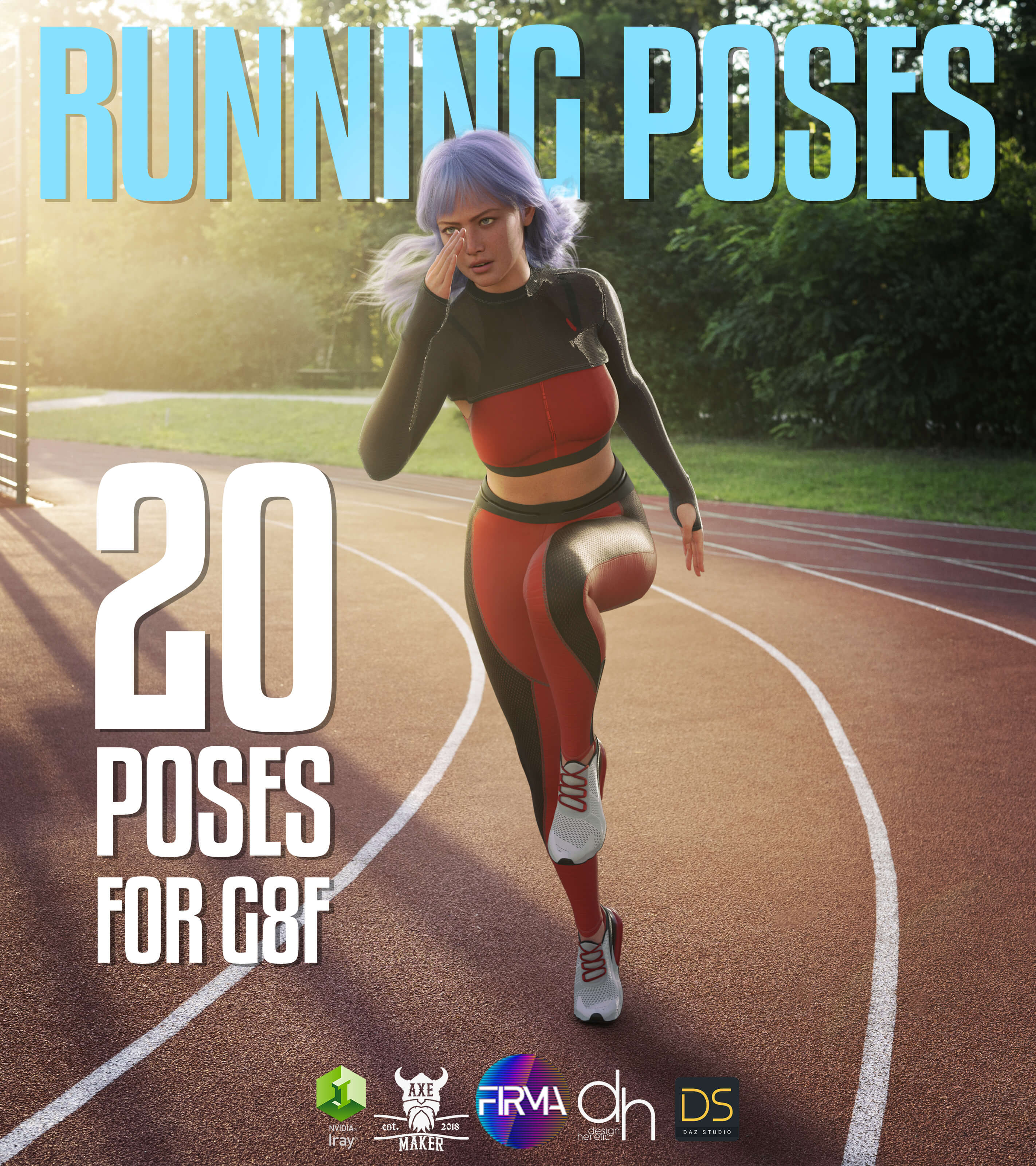 Running Poses - Pose Pack Daz Content by Axe Maker