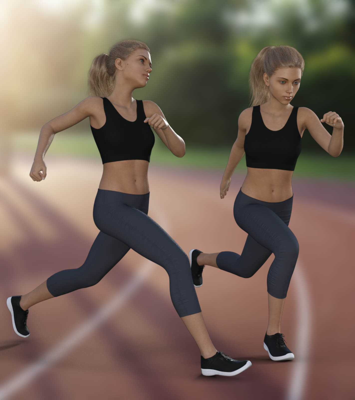 Running Poses - Pose Pack Daz Content by Axe Maker