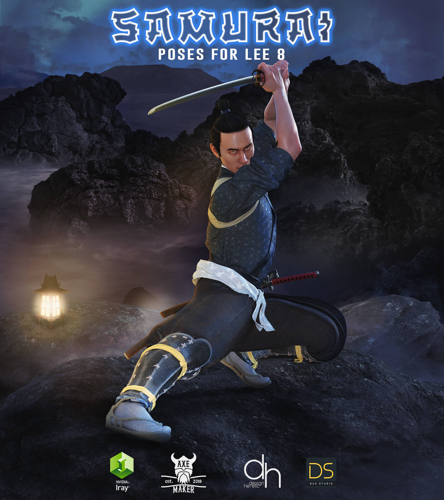 Samurai Poses for Lee 8 - Daz Content by Axe Maker
