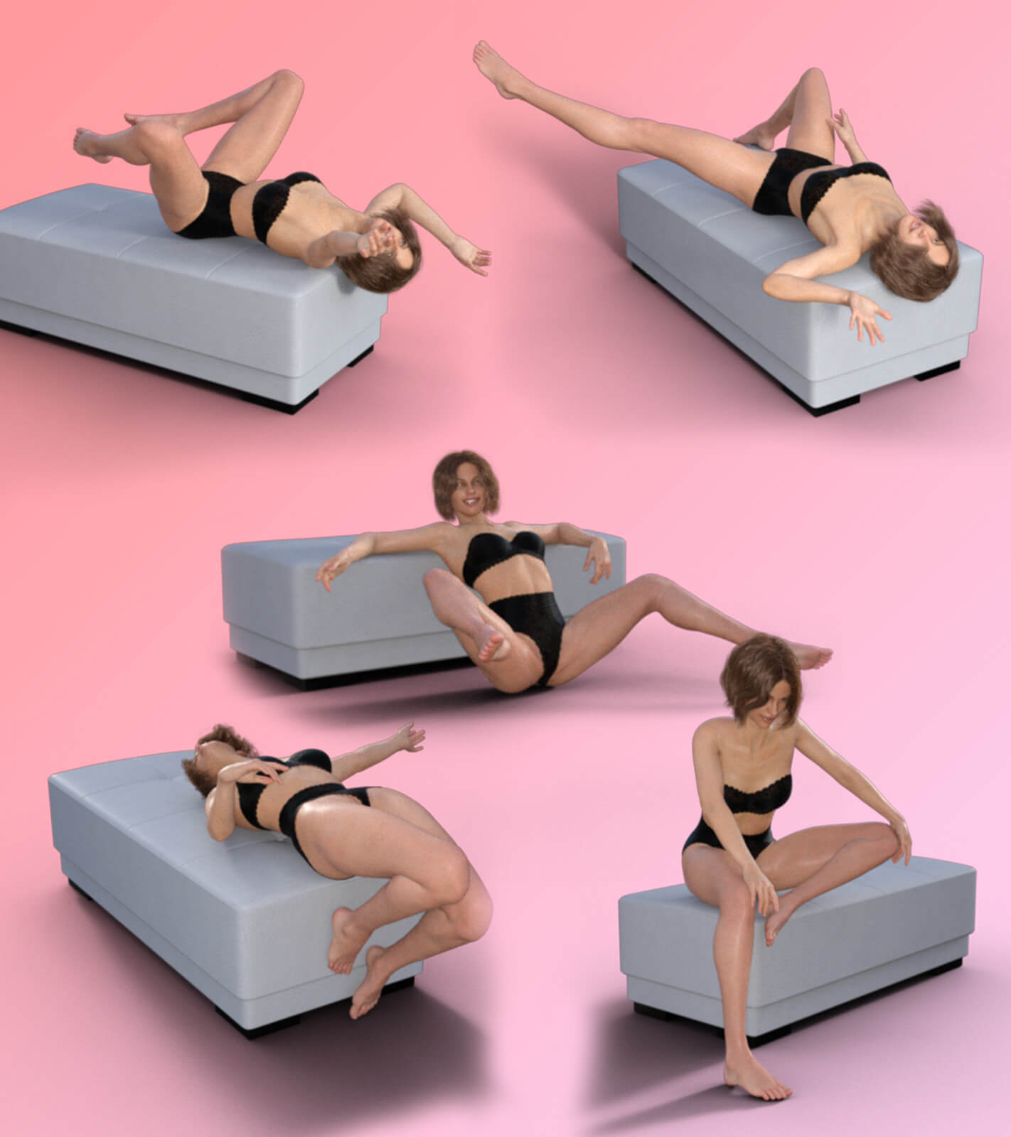 Seductive Poses - Victoria 8 Daz Content by Axe Maker