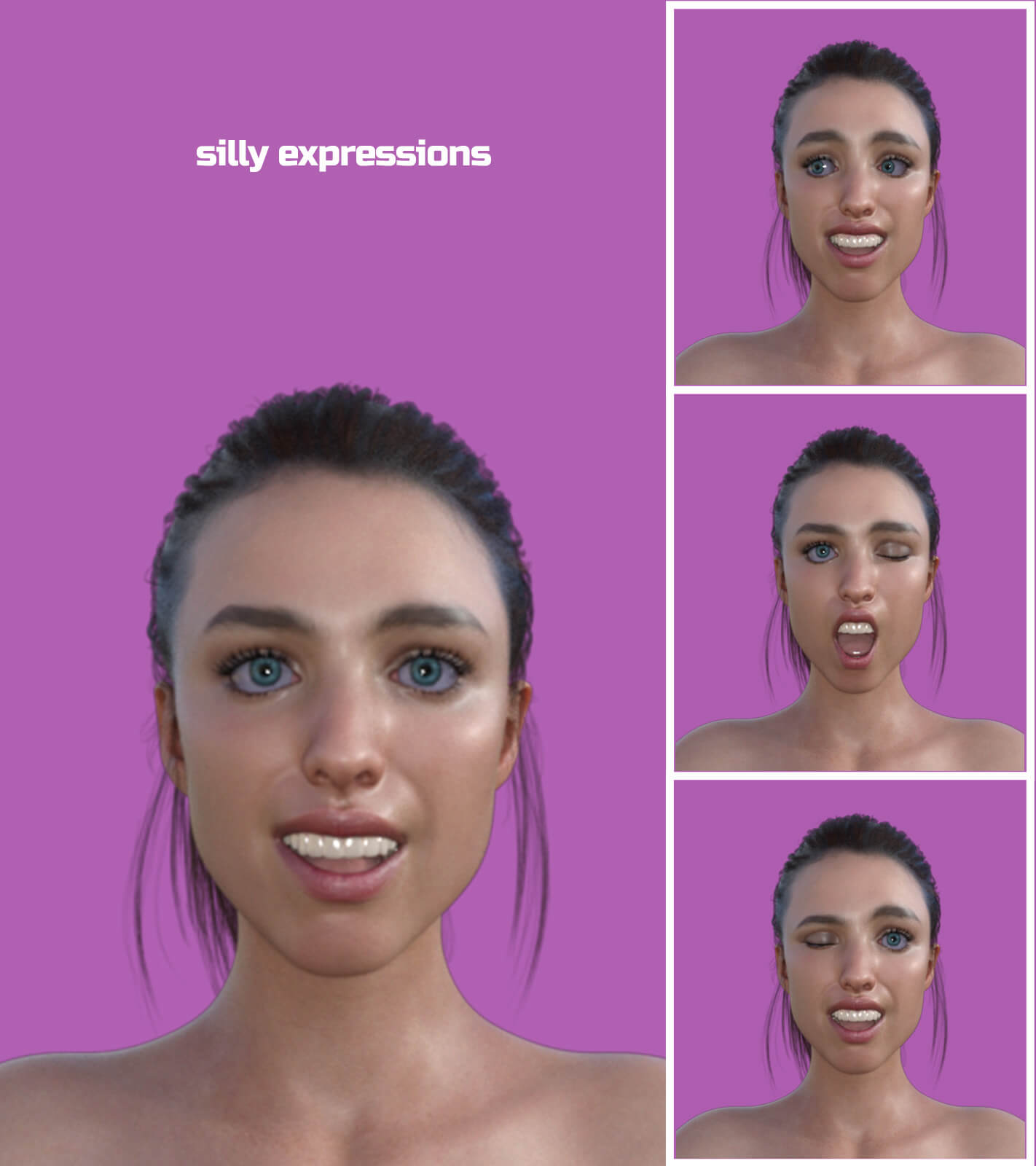 Silly Face Expressions - Daz Content by Axe Maker