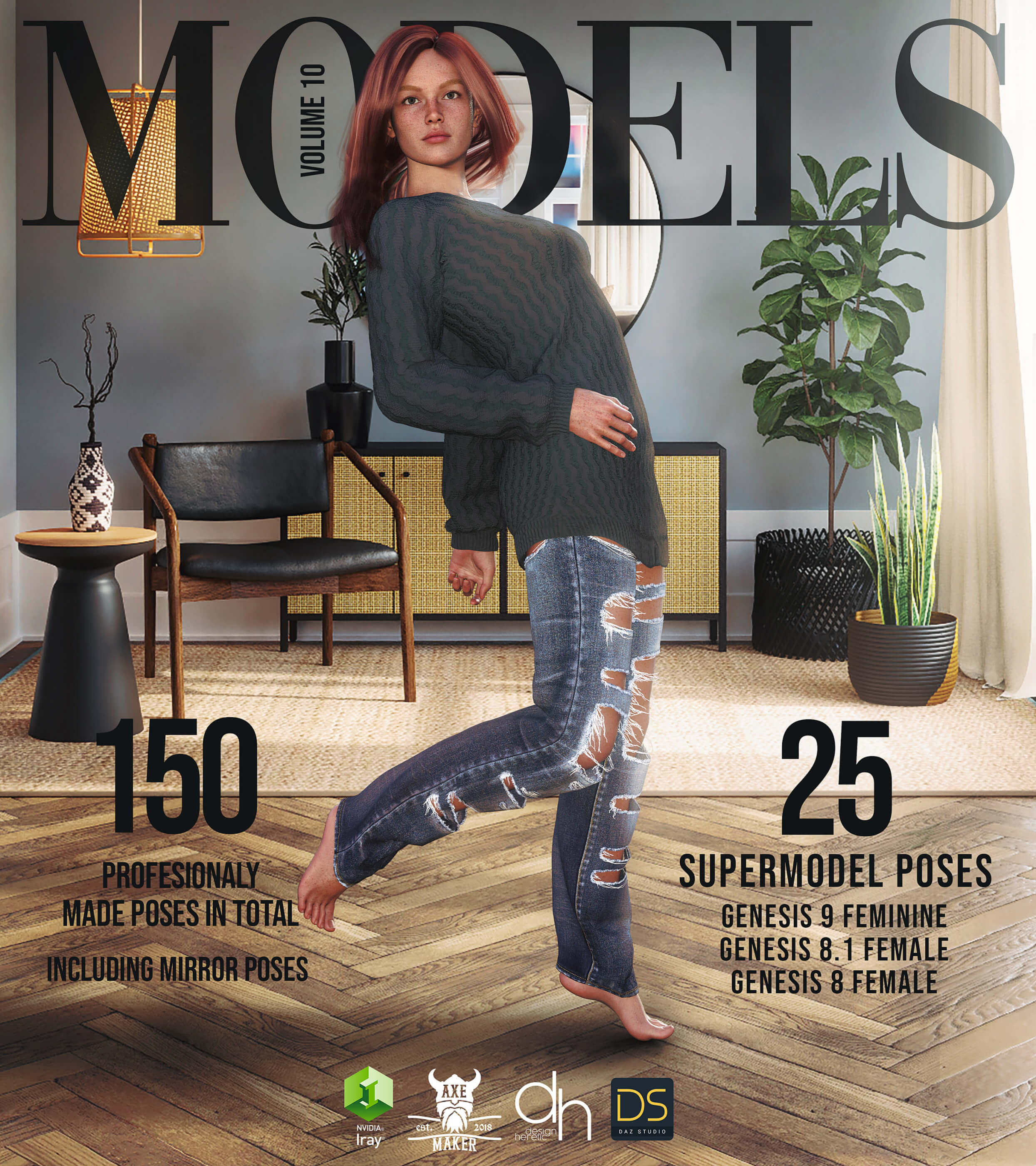 Super Model Poses Vol 10 - Daz Content by Axe Maker