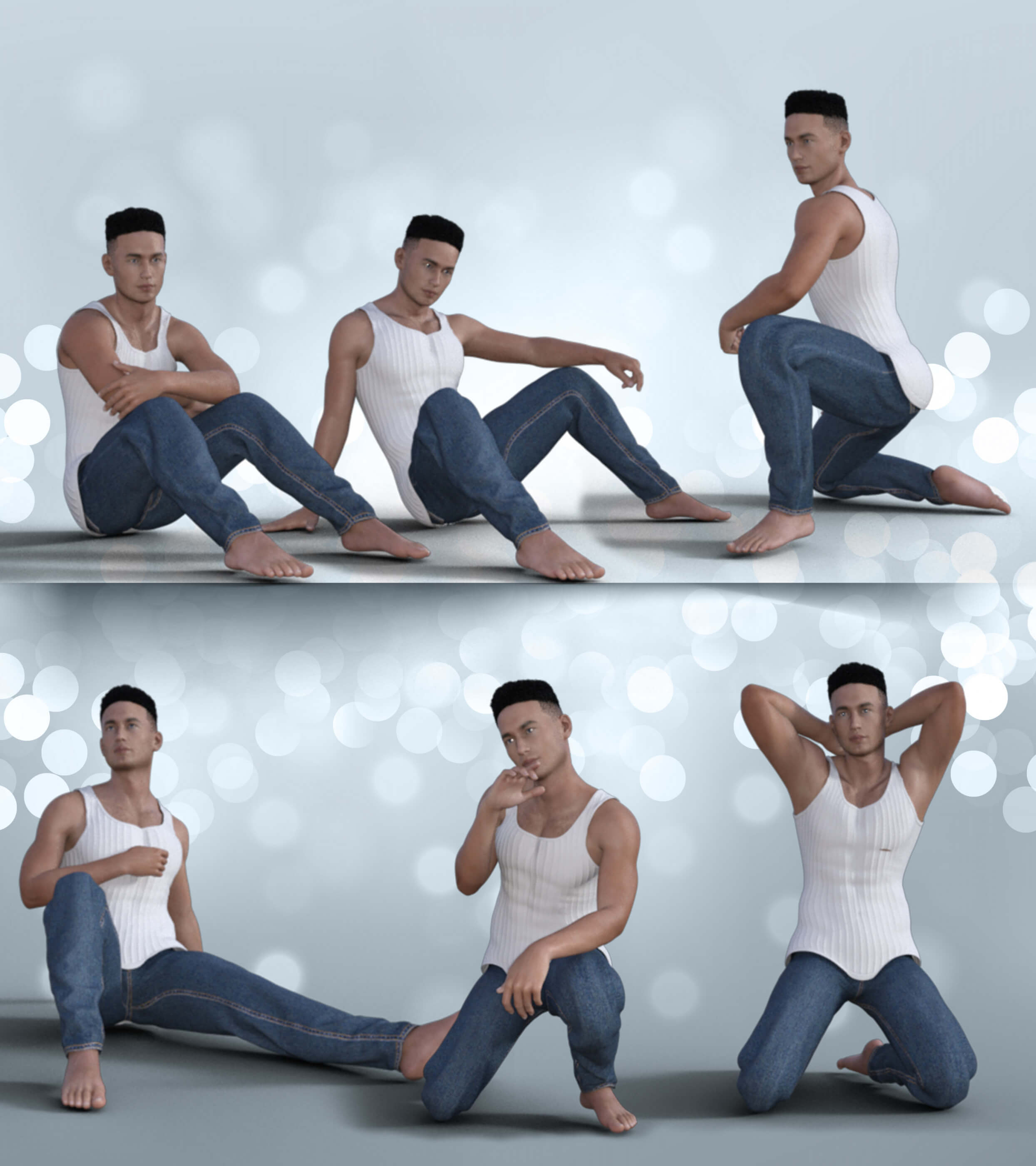 SuperModel Male Poses Vol 1 - Daz Content by Axe Maker