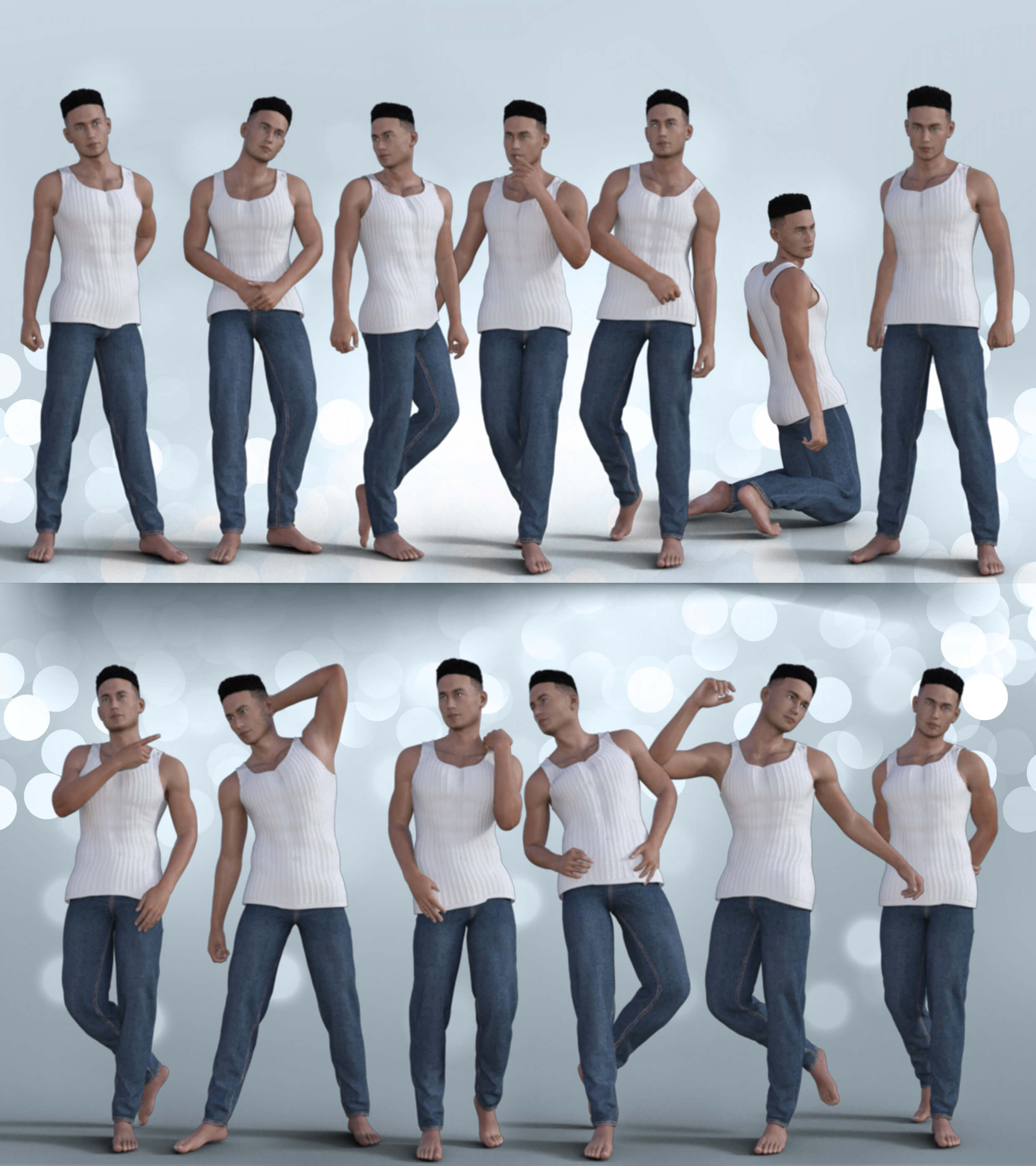 Supermodel Male Poses Vol 3 - Daz Content by Axe Maker