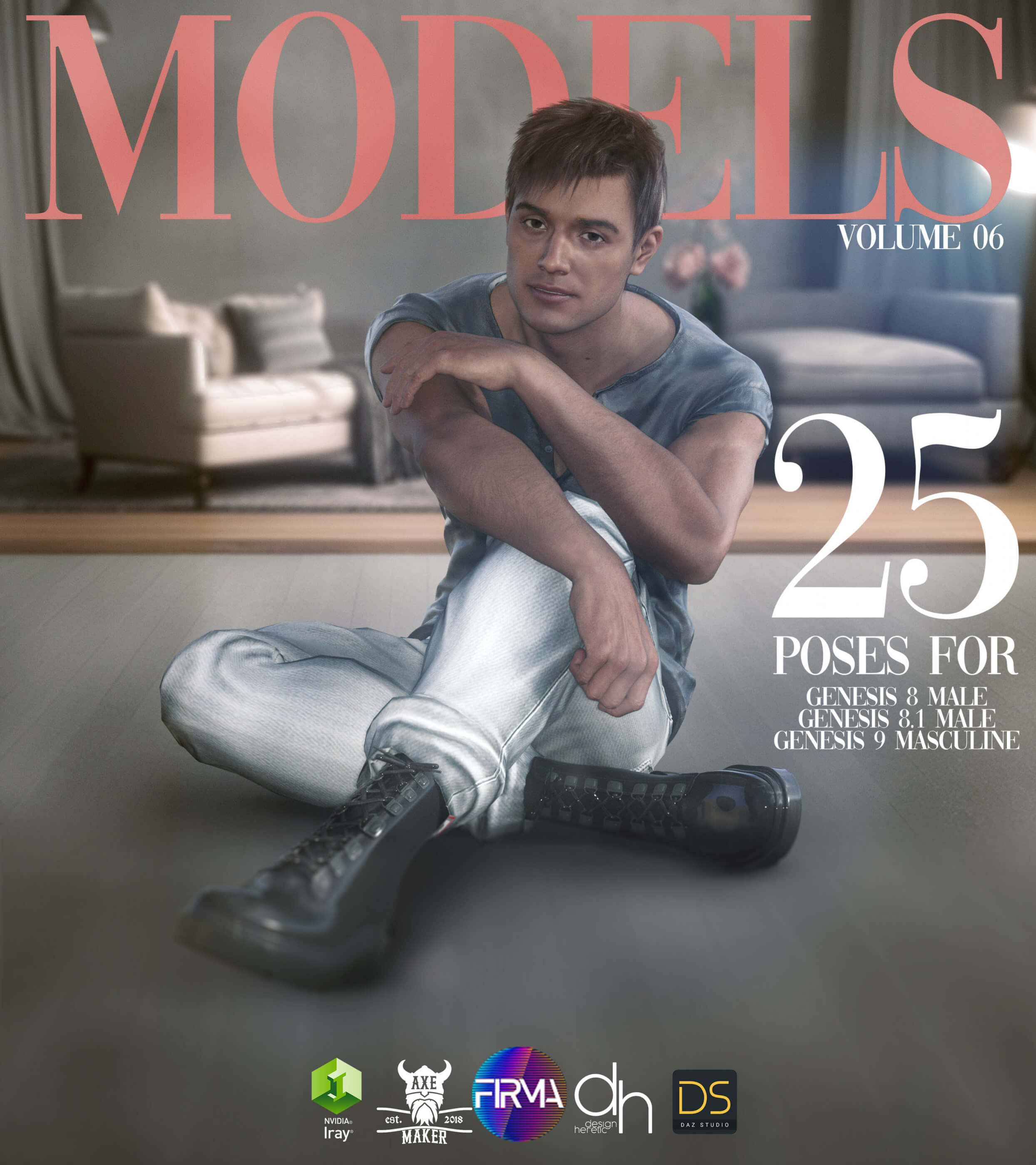Supermodel Male Poses Vol 6 - Daz Content by Axe Maker