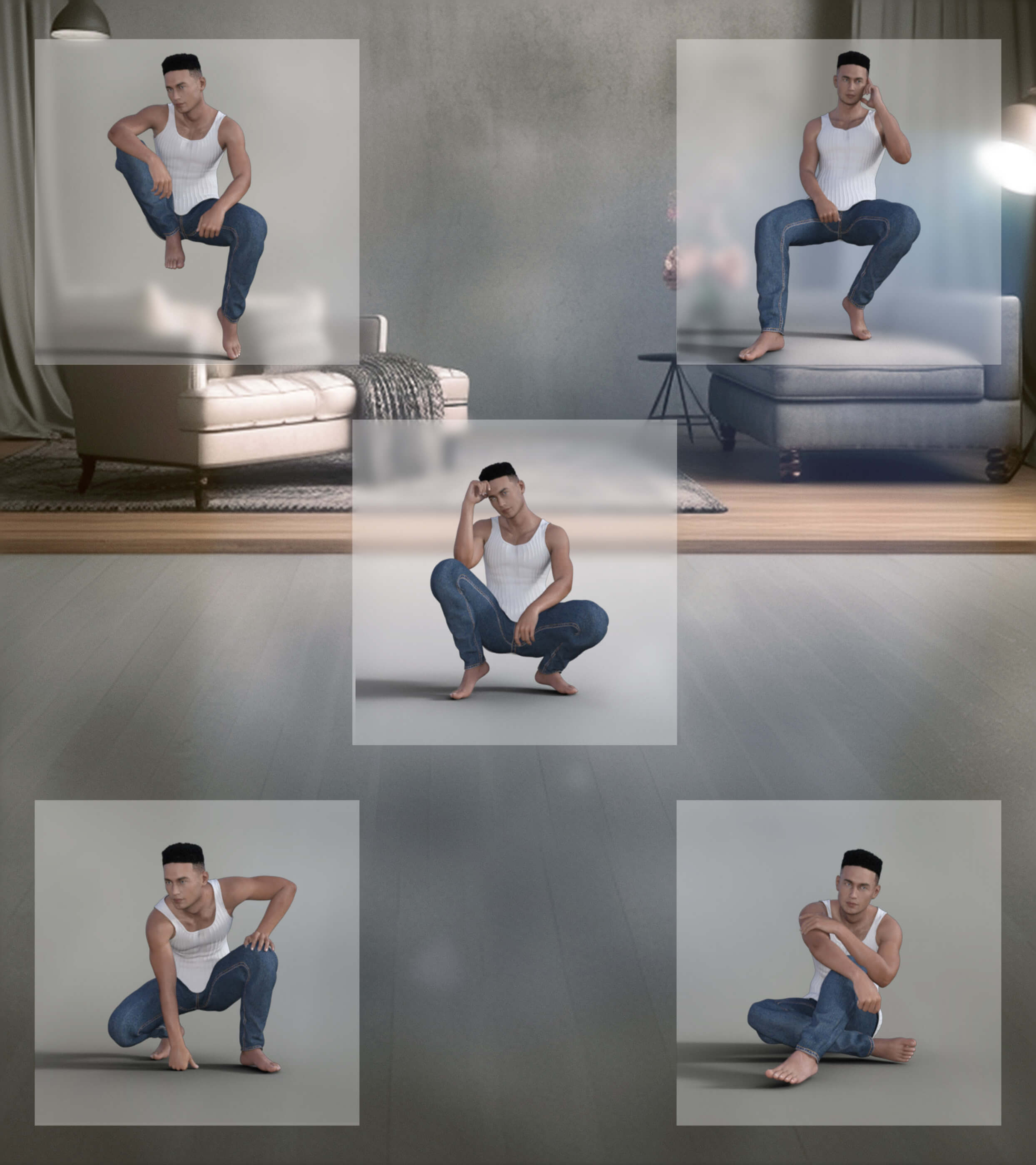 Supermodel Male Poses Vol 6 - Daz Content by Axe Maker