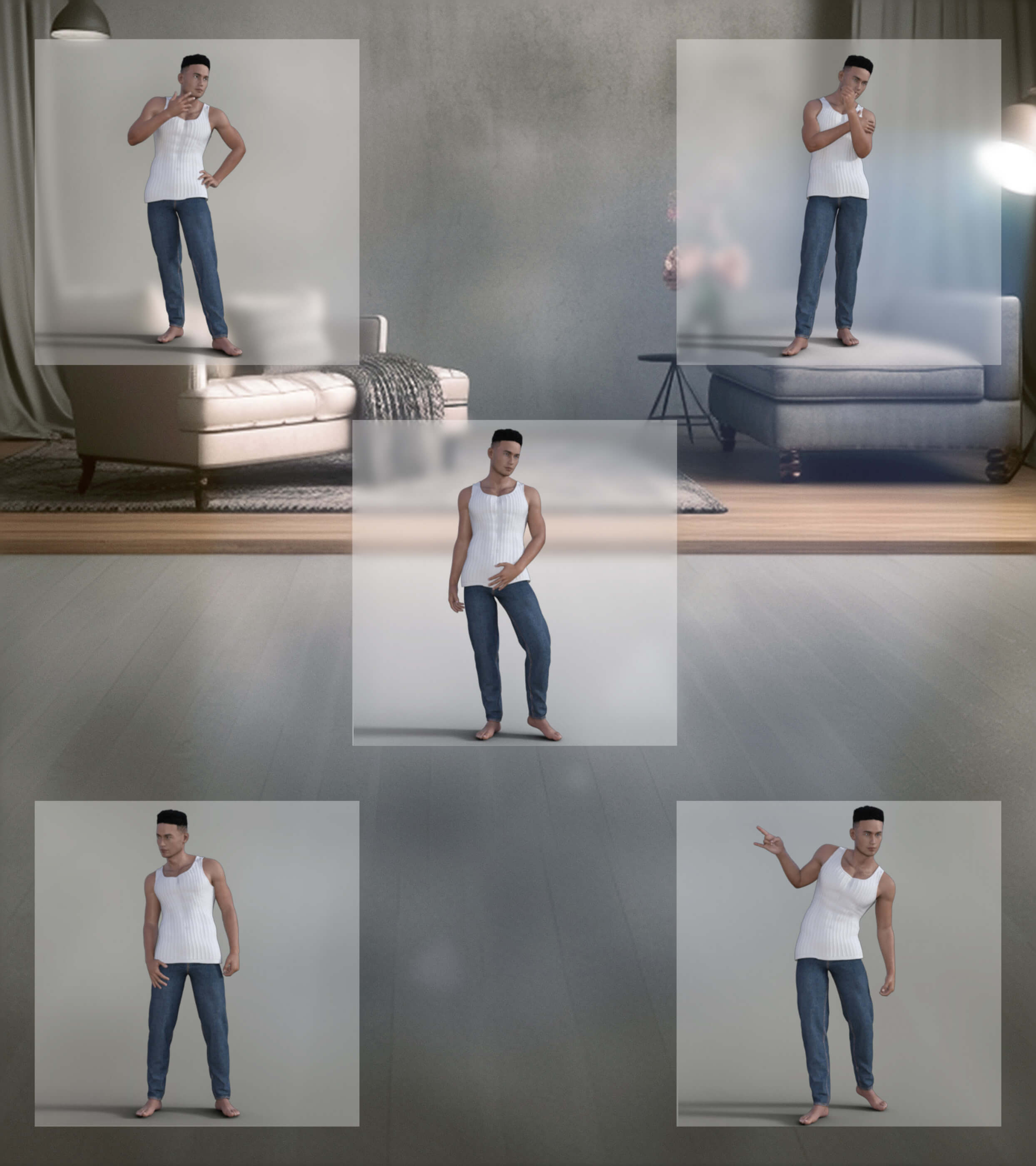 Supermodel Male Poses Vol 6 - Daz Content by Axe Maker