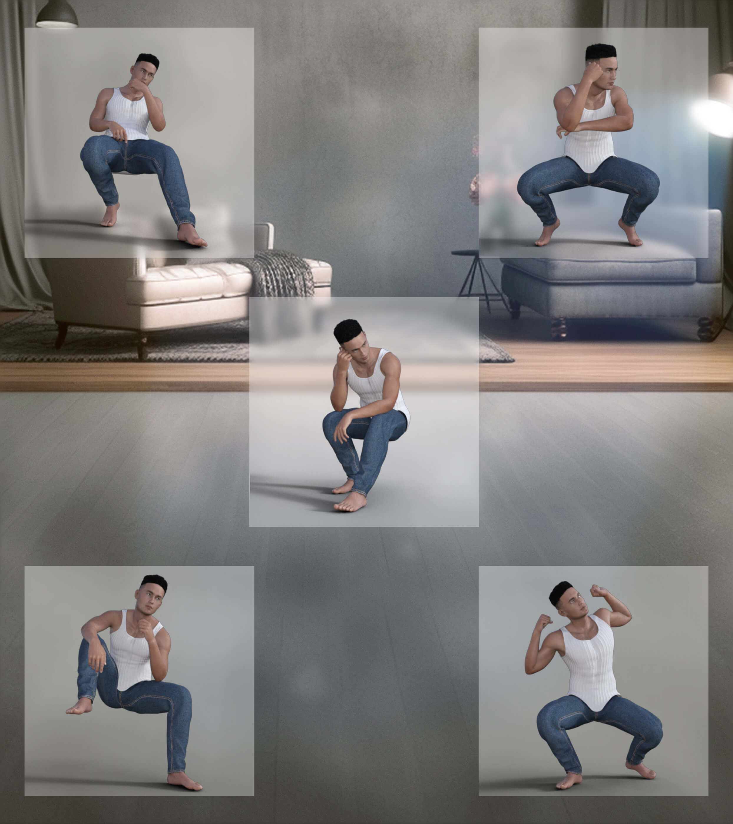 Supermodel Male Poses Vol 6 - Daz Content by Axe Maker