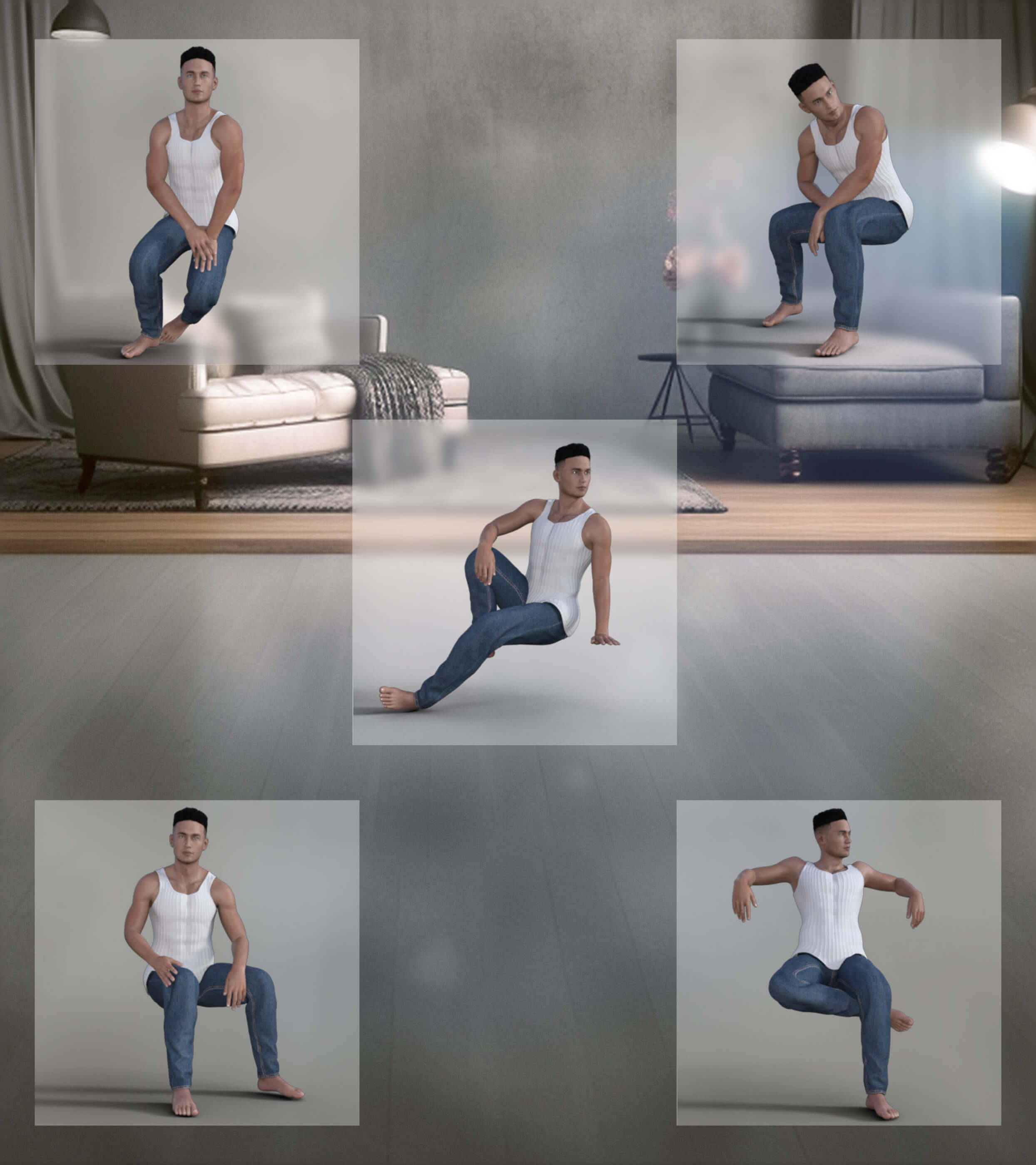 Supermodel Male Poses Vol 6 - Daz Content by Axe Maker