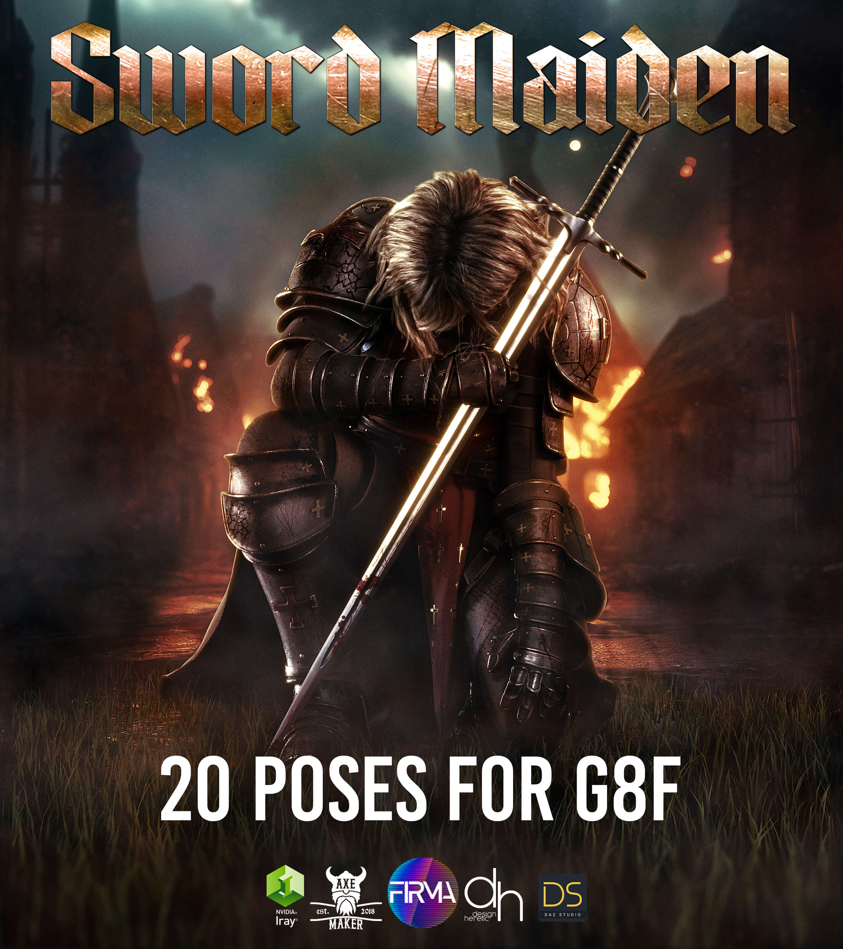 Sword Maiden Poses for Genesis 8 Figures - Daz Content by Axe Maker