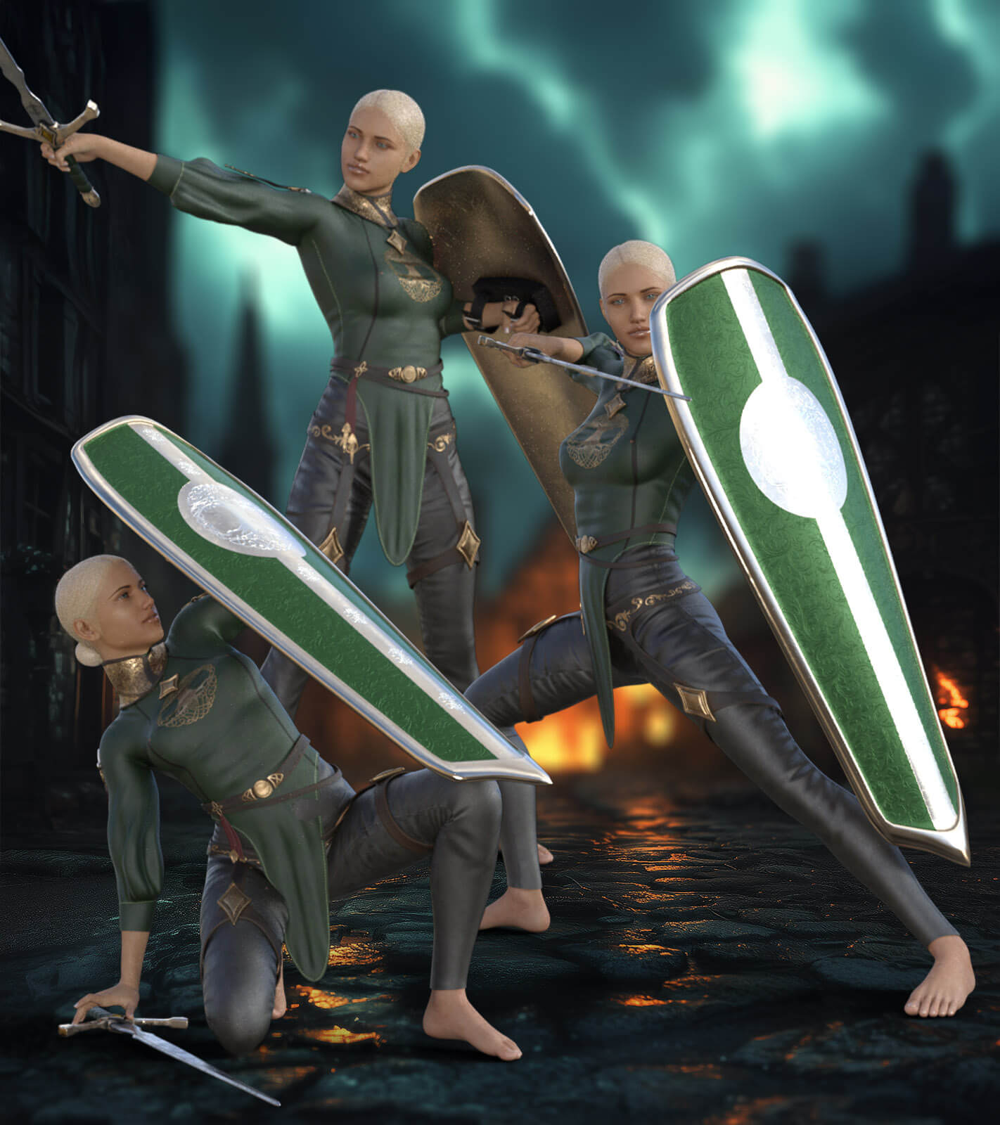 Sword Maiden Poses for Genesis 8 Figures - Daz Content by Axe Maker