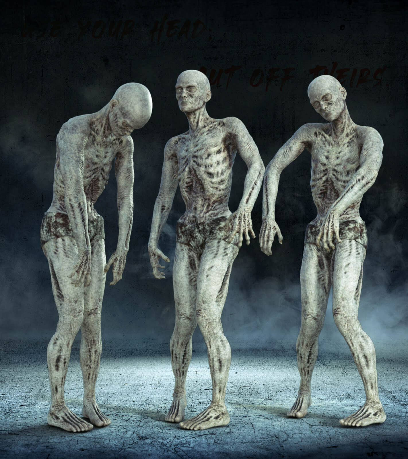 Ultimate Zombie Female - Pose Pack Daz Content by Axe Maker