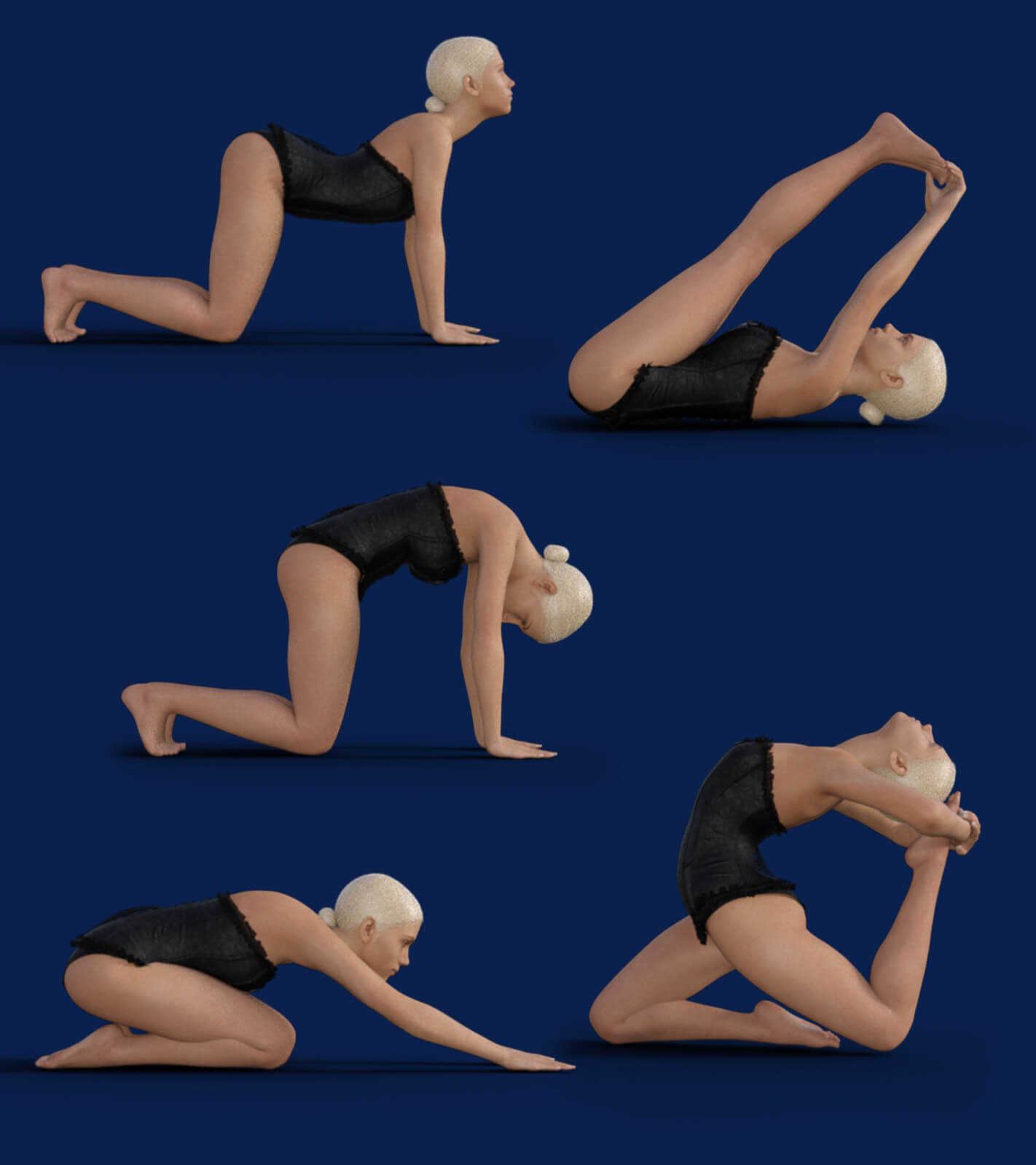 Yoga Poses Volume 02 Genesis 9 Daz Content By Axe Maker