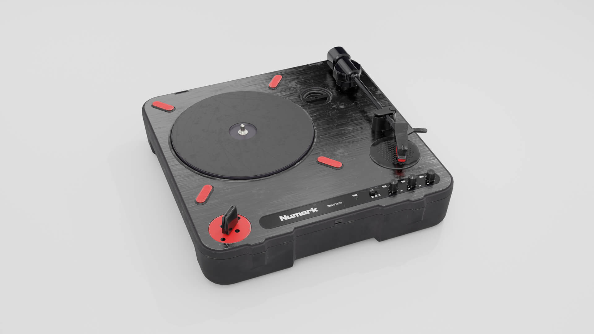 Numark PT01 Scratch Portable DJ Turntable 3D Model by AxelCooper