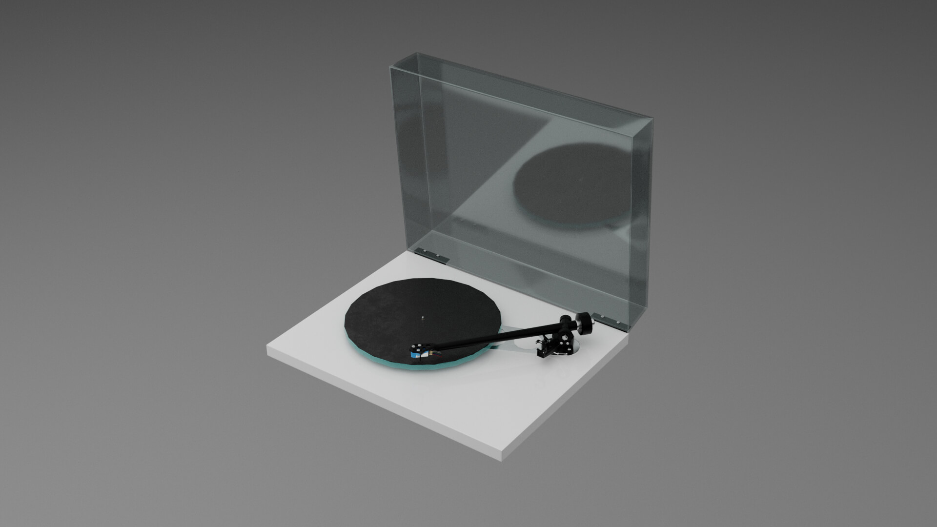 Vinyl Record Player Low Poly Game Ready 3D Model by AxelCooper
