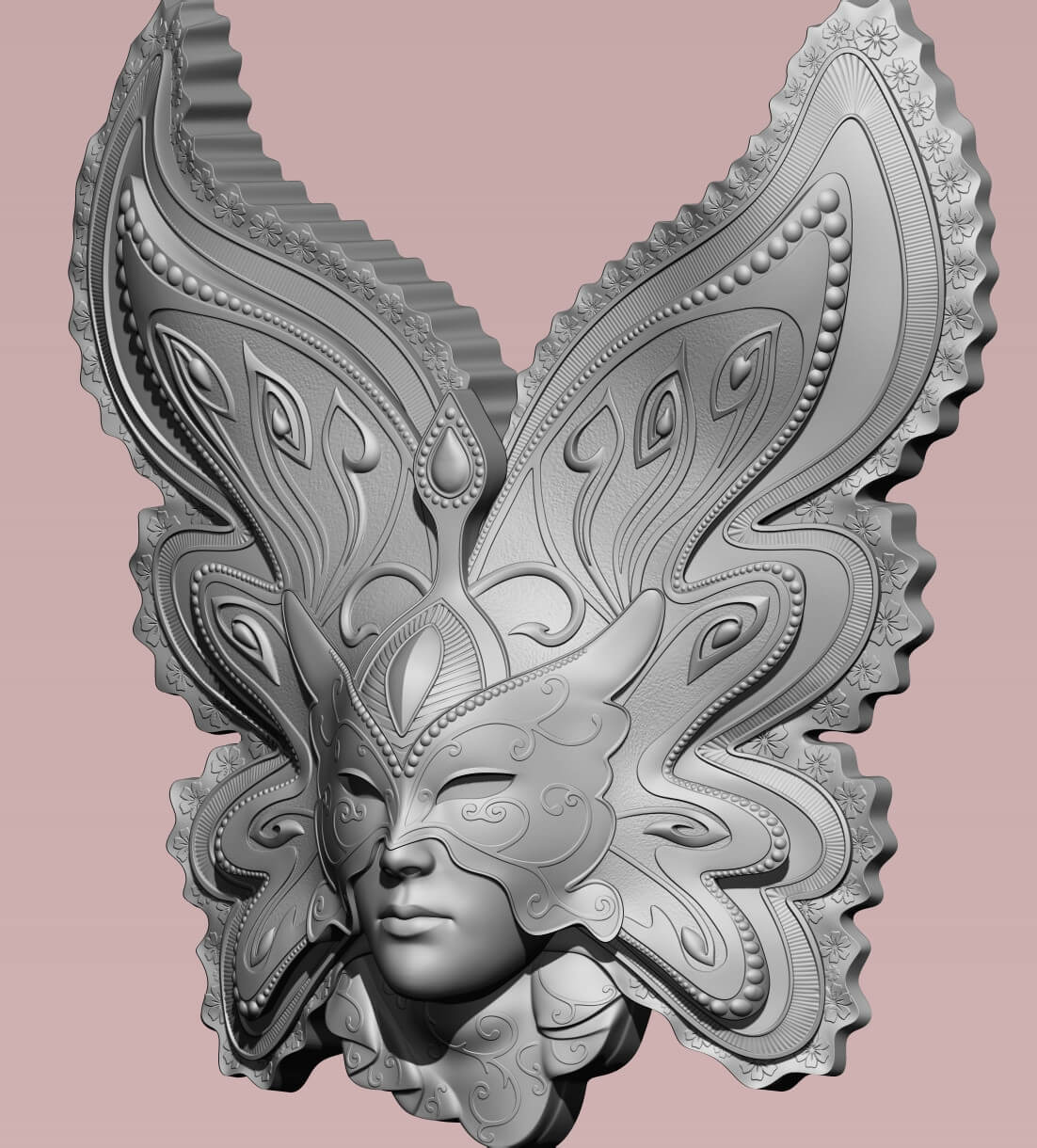 Venetian Mask - 3D Print Model by aysav