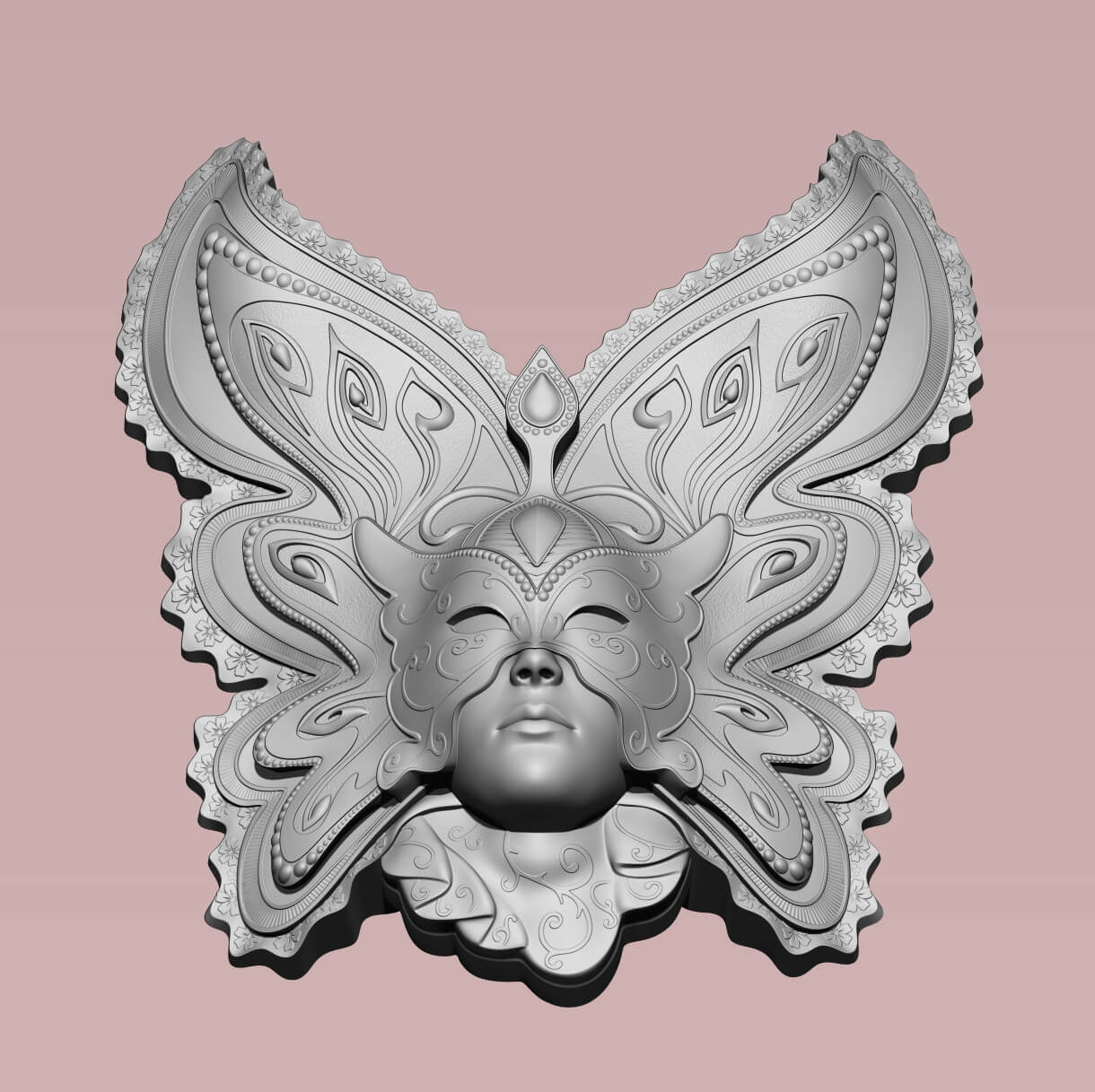 Venetian Mask - 3D Print Model by aysav