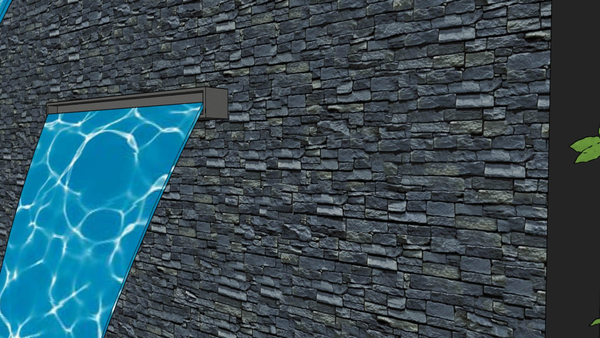 Water Feature Wall - 3D Model by Aysiscapes