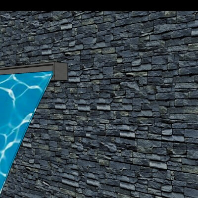 Water Feature Wall - 3D Model by Aysiscapes