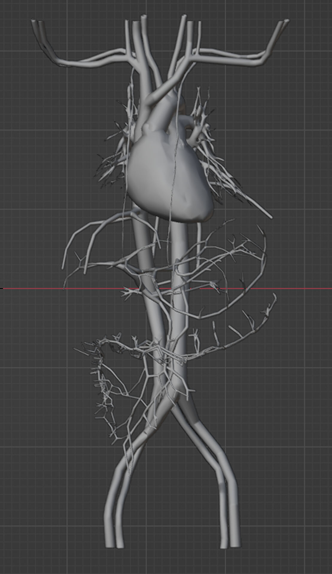 3D Model of Heart and Cardiovascular System by azekapeka