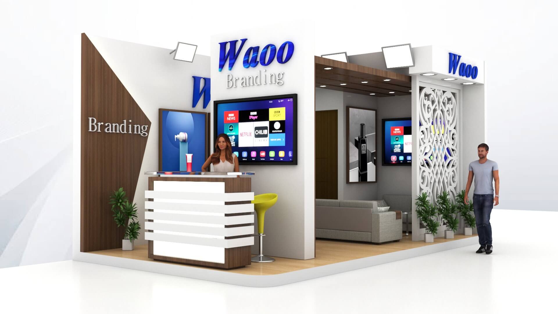 Exhibition Booth - 3D Model by Azharjamal