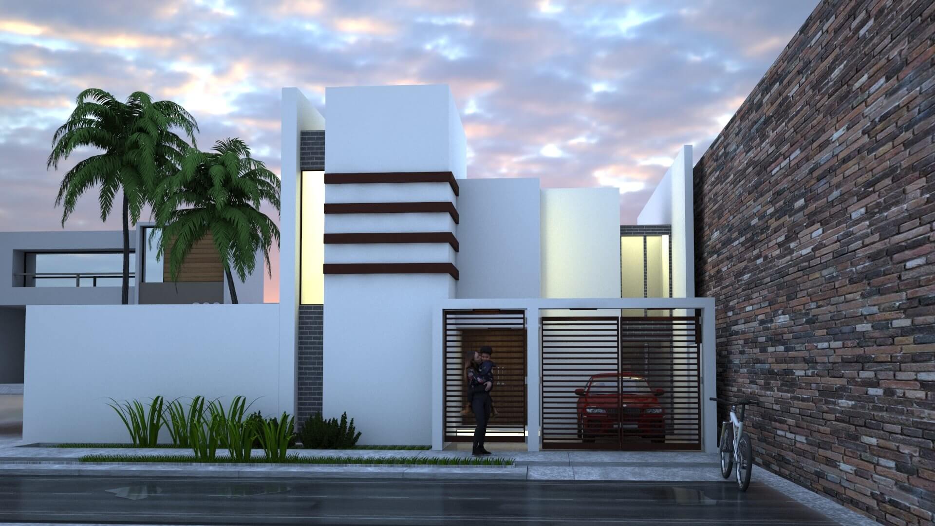 Exterior Villa - 3D Model by Azharjamal