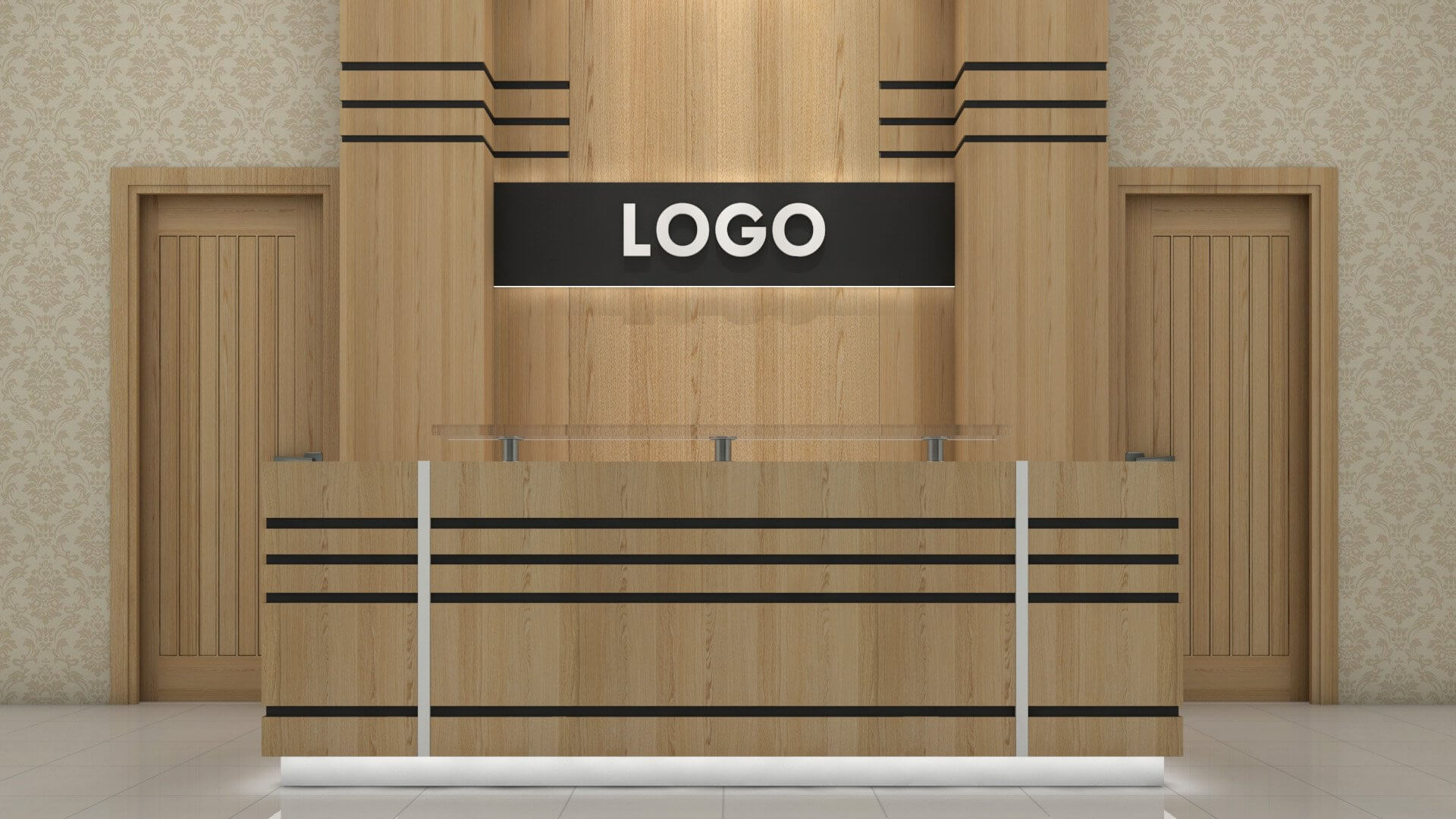 Reception Desk - 3D Model by Azharjamal