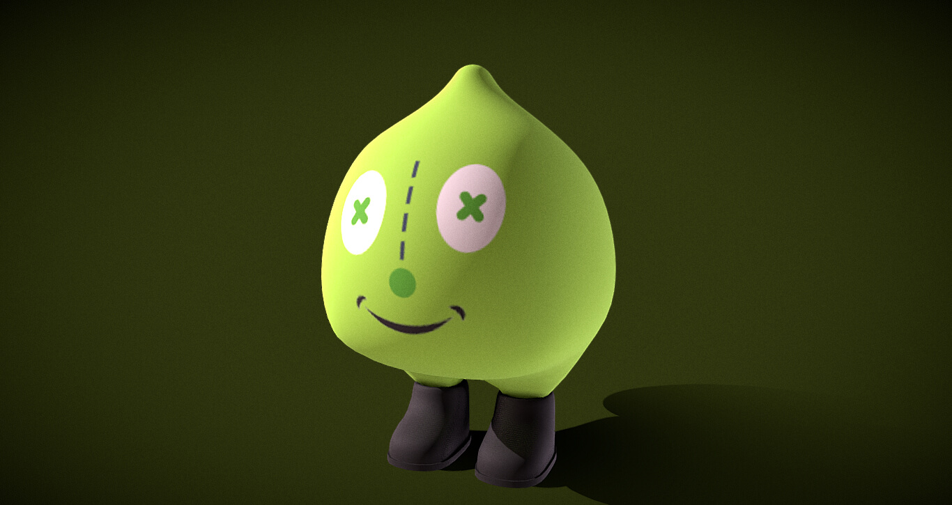 Cartoon Character - Baby Chameleon 3D Model by azinkey