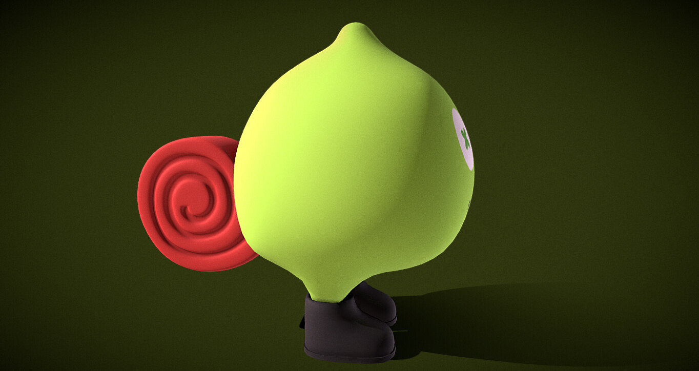 Cartoon Character - Baby Chameleon 3D Model by azinkey