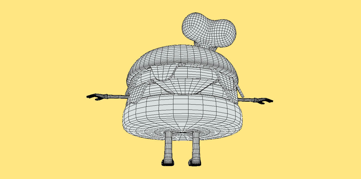 Cartoon Character - Burger Man 3D Model by azinkey