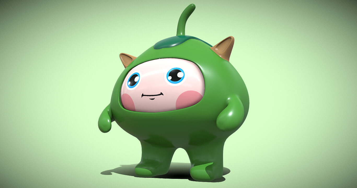 Cartoon Character - Coconut Baby 3D Model by azinkey