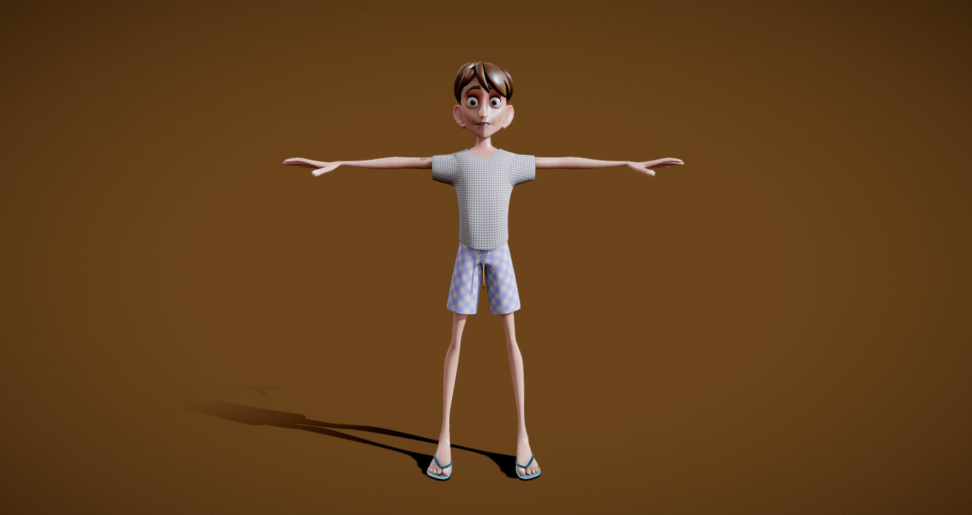 Cartoon Character - Slim Man 3D Model by azinkey
