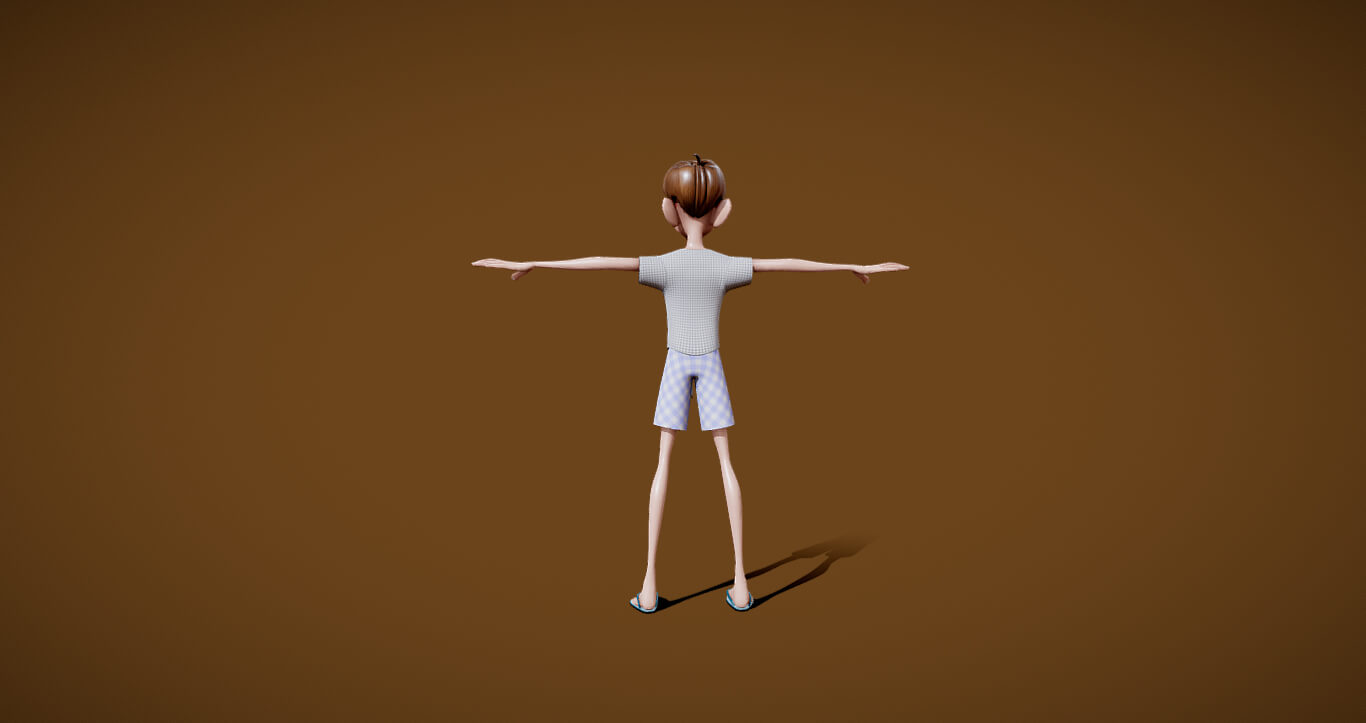Cartoon Character - Slim Man 3D Model by azinkey