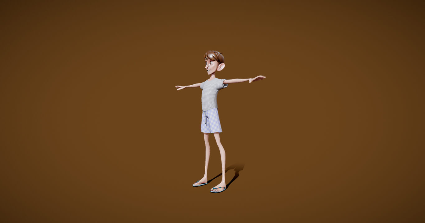 Cartoon Character - Slim Man 3D Model by azinkey